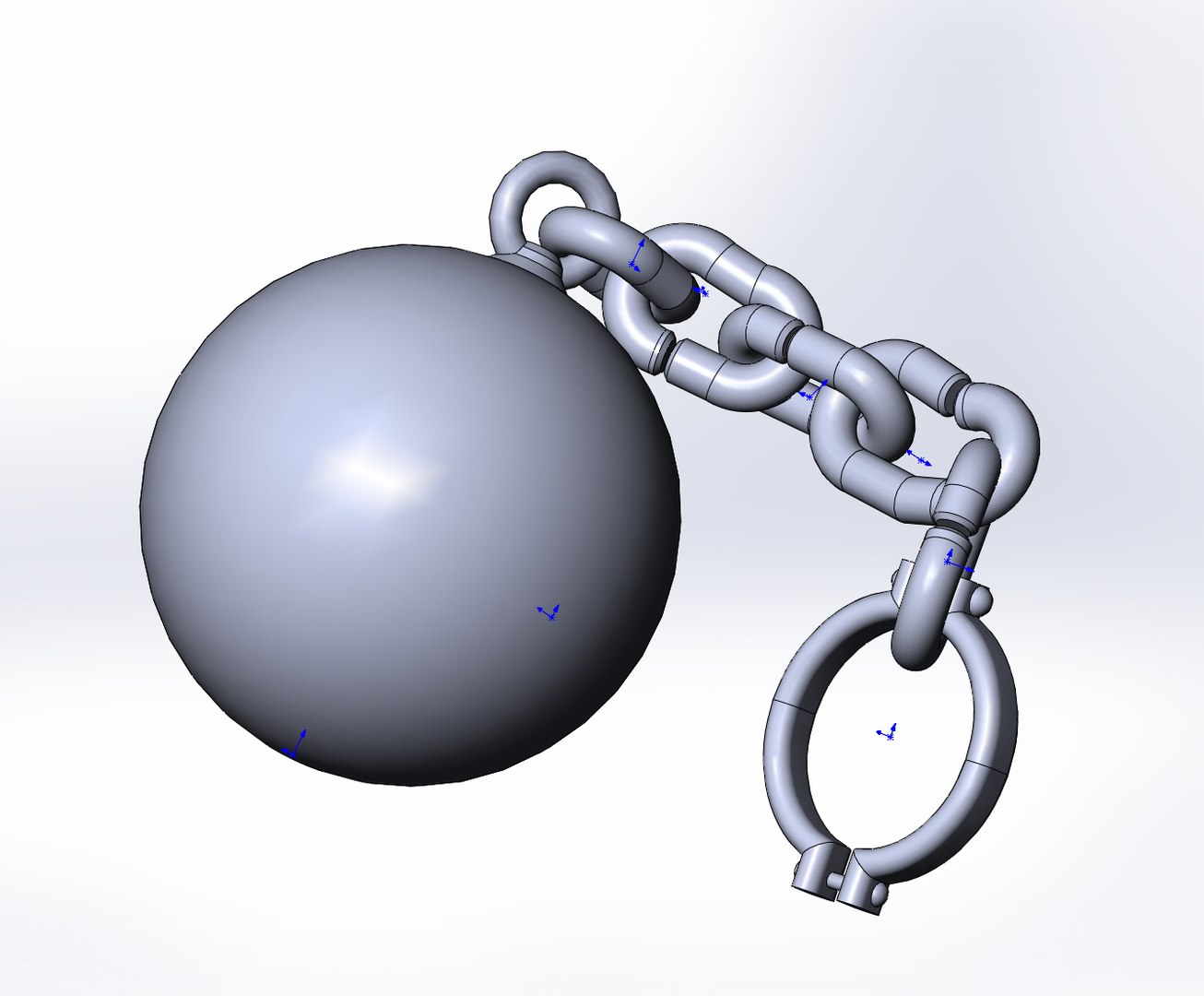 3D Handcuff Shackles Ball Model - TurboSquid 1575182