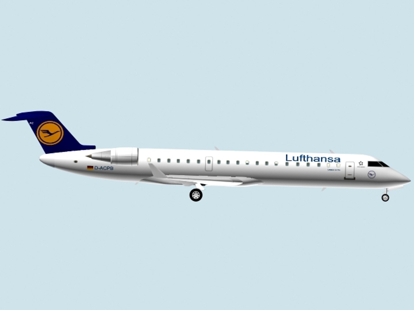 3d Canadair Rj-700 Lufthansa Regional Jet