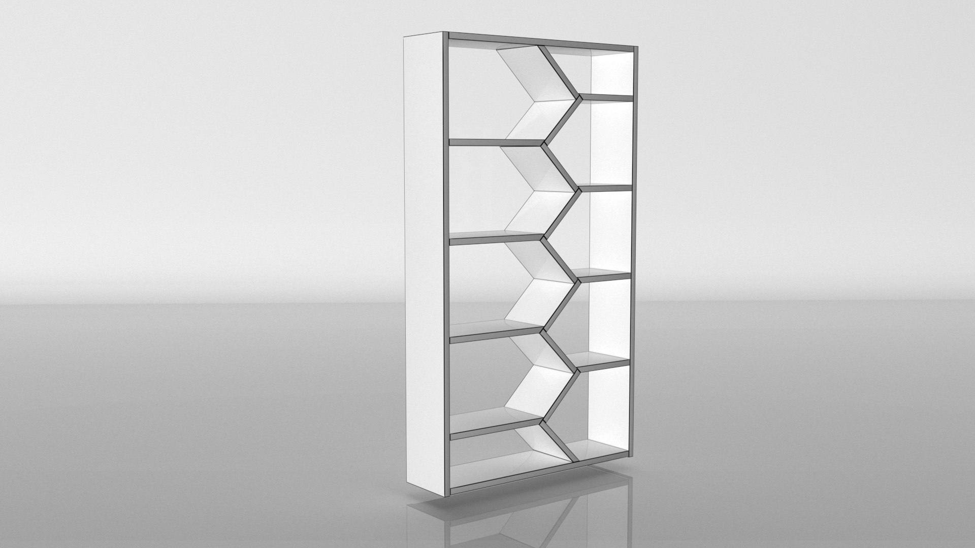 3D Modern Book Shelf Model - TurboSquid 2188175