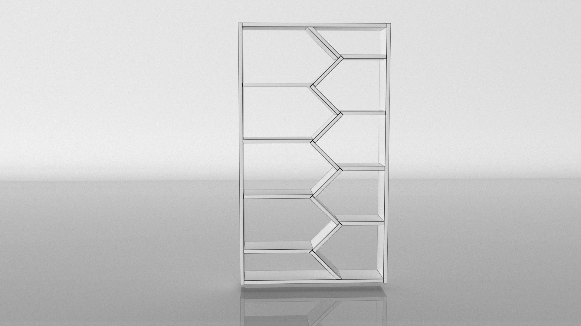 3D Modern Book Shelf Model - TurboSquid 2188175