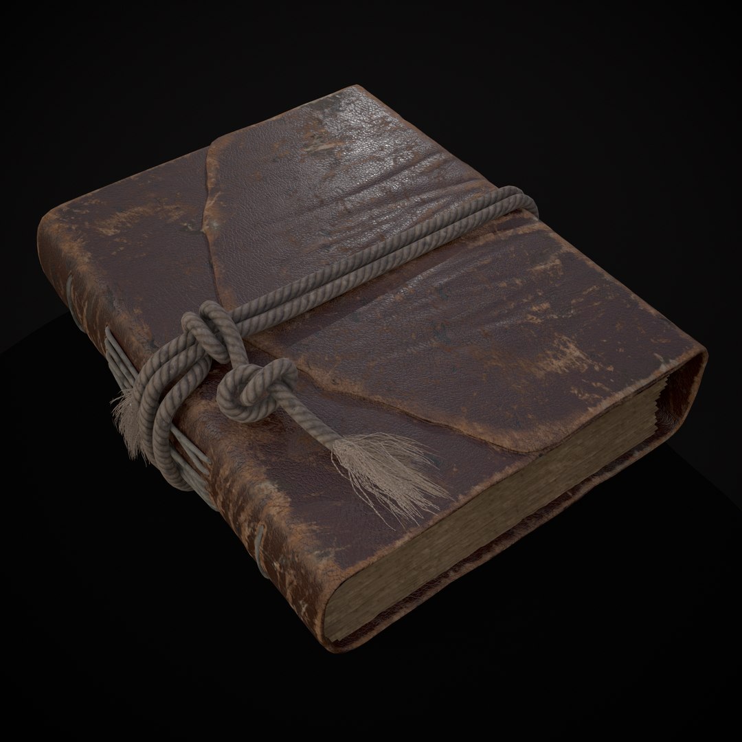 Rope Tied Leather Bound Book model - TurboSquid 2017171