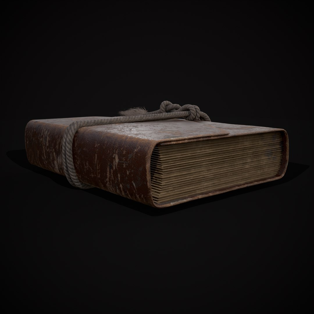 Rope Tied Leather Bound Book model - TurboSquid 2017171