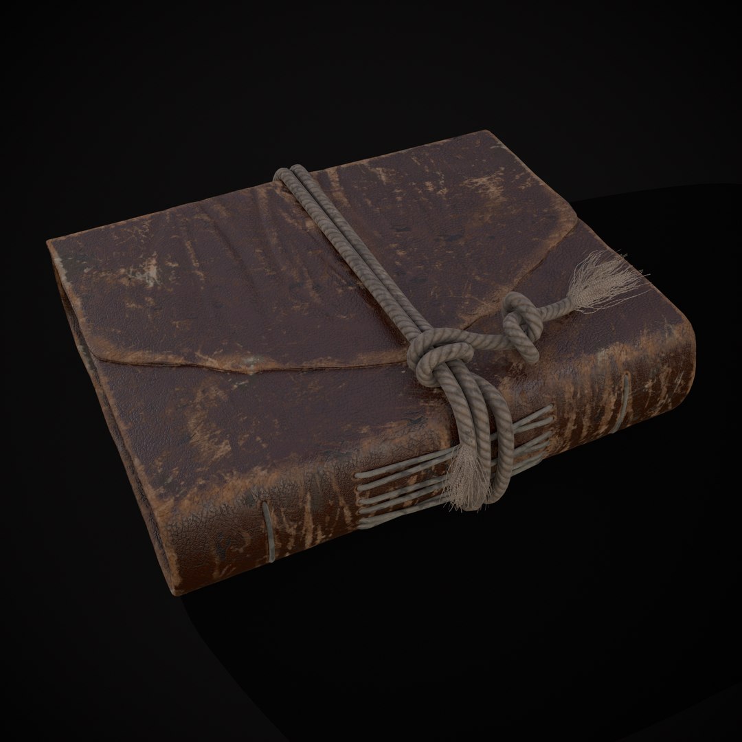 Rope Tied Leather Bound Book model - TurboSquid 2017171