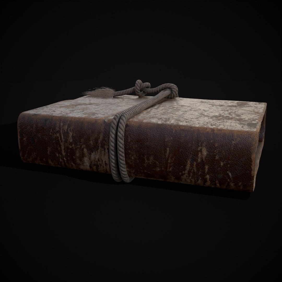 Rope Tied Leather Bound Book model - TurboSquid 2017171