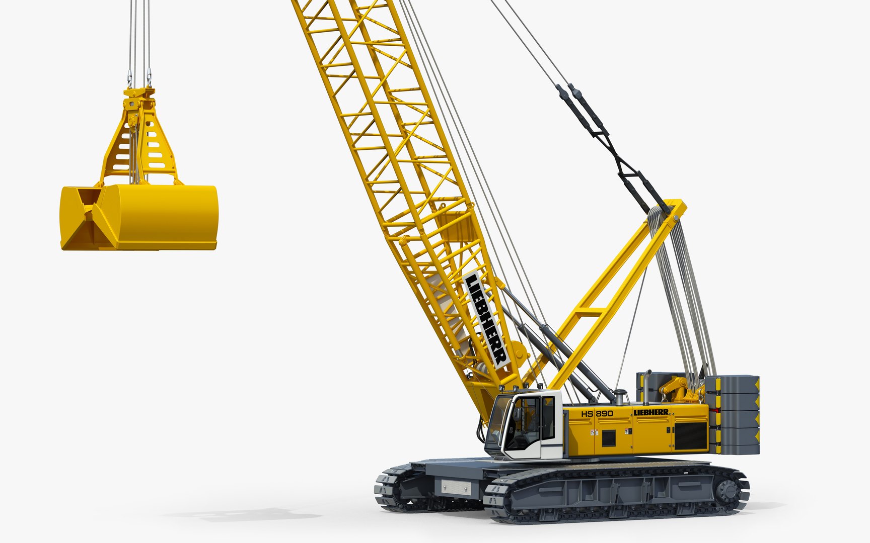 Liebherr Mechanical Cable Clamshell 3D Model - TurboSquid 1254422