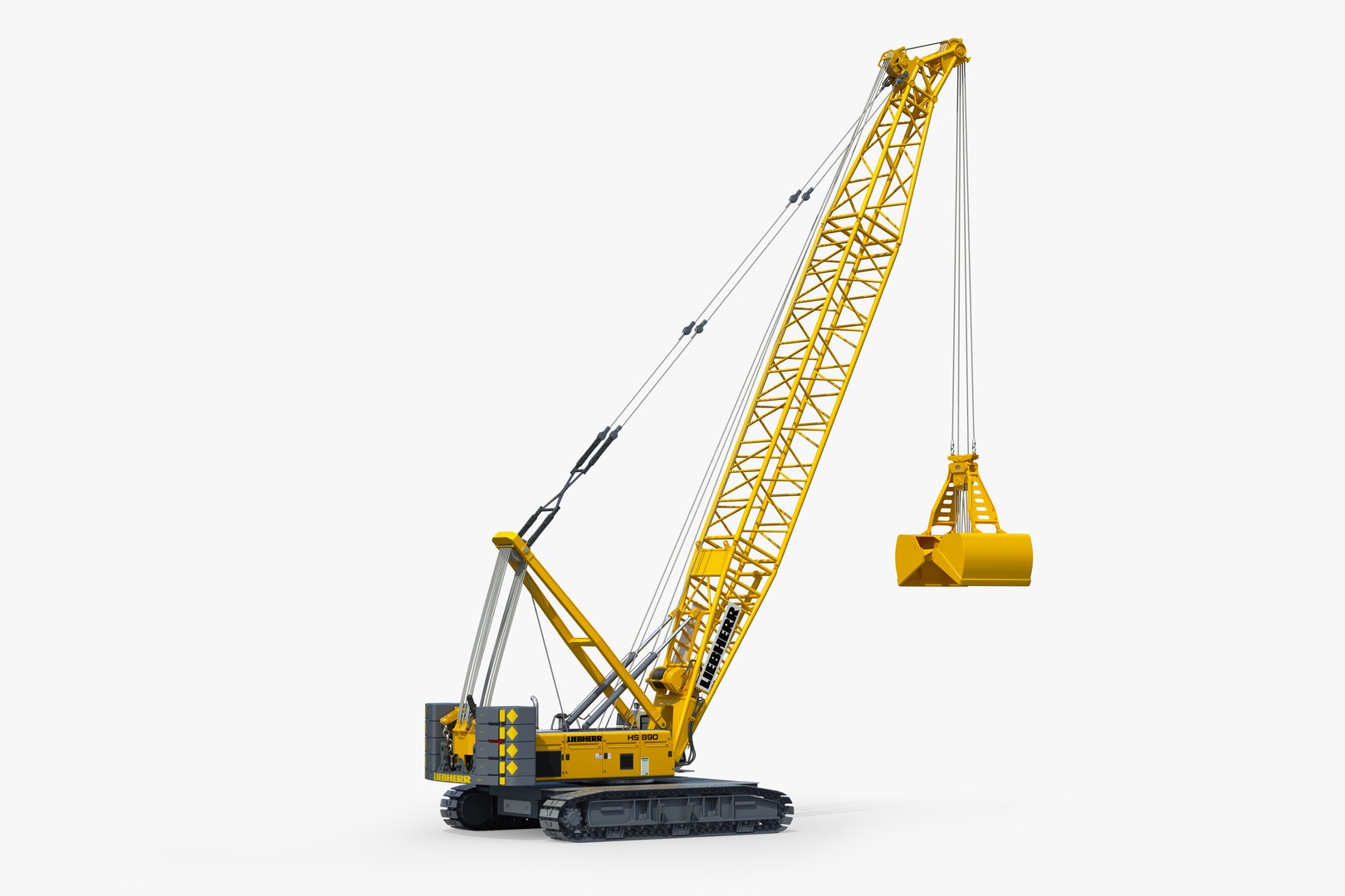 Liebherr Mechanical Cable Clamshell 3D Model - TurboSquid 1254422