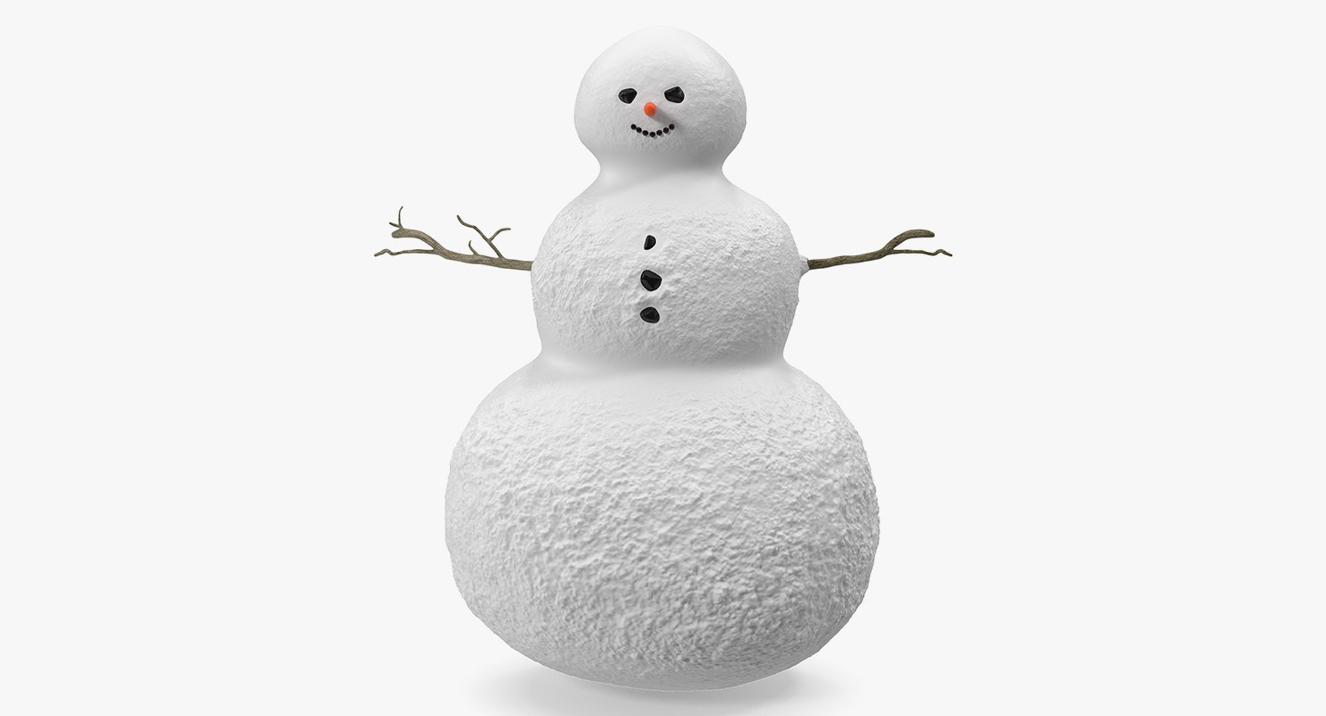 3D Snowman Snow - TurboSquid 1357947
