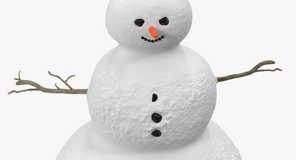 3D snowman snow - TurboSquid 1357947