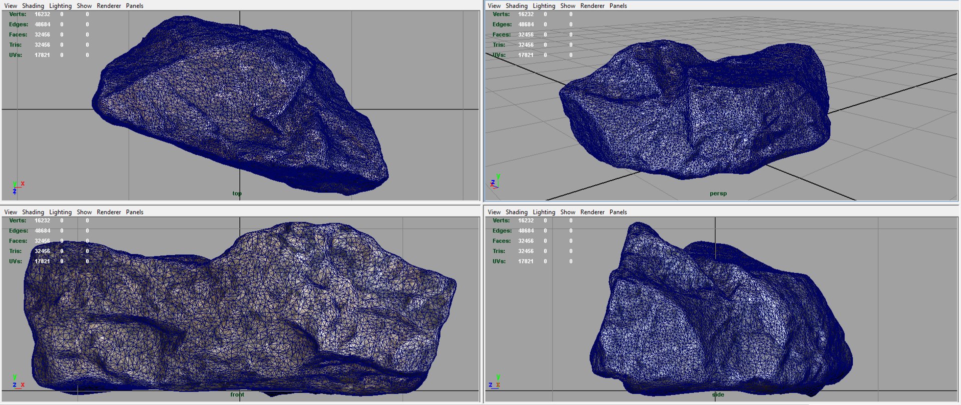 3d stone real 4k model