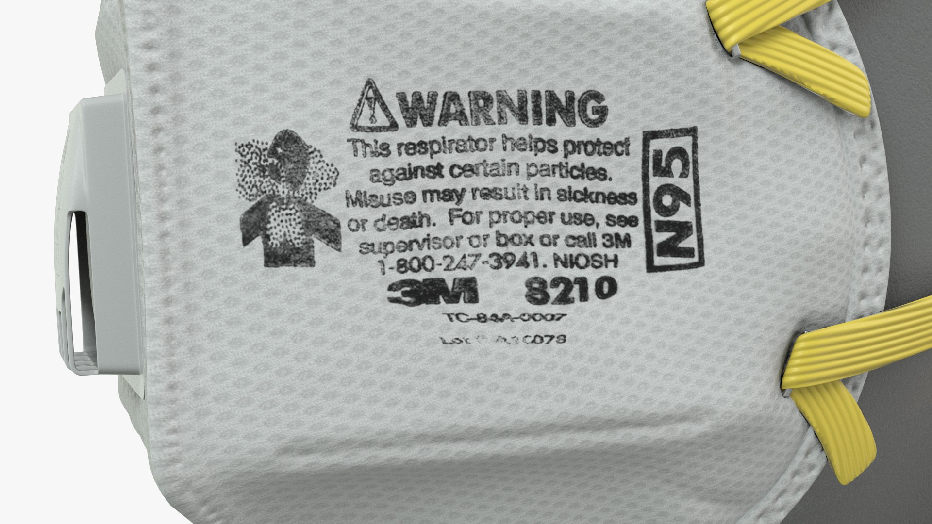 3D N95 Flat Fold Respirator - TurboSquid 1525782