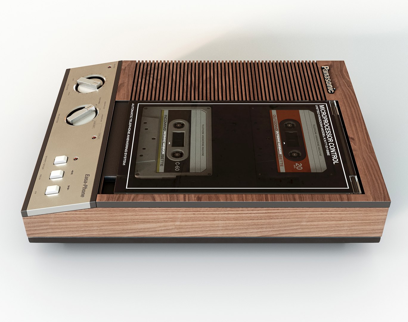 Vintage Panasonic Answering Machine 2 3D model - TurboSquid 2079575