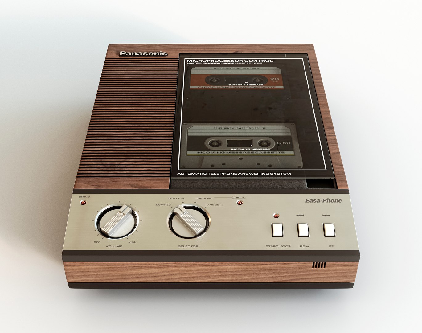 Vintage Panasonic Answering Machine 2 3D model - TurboSquid 2079575