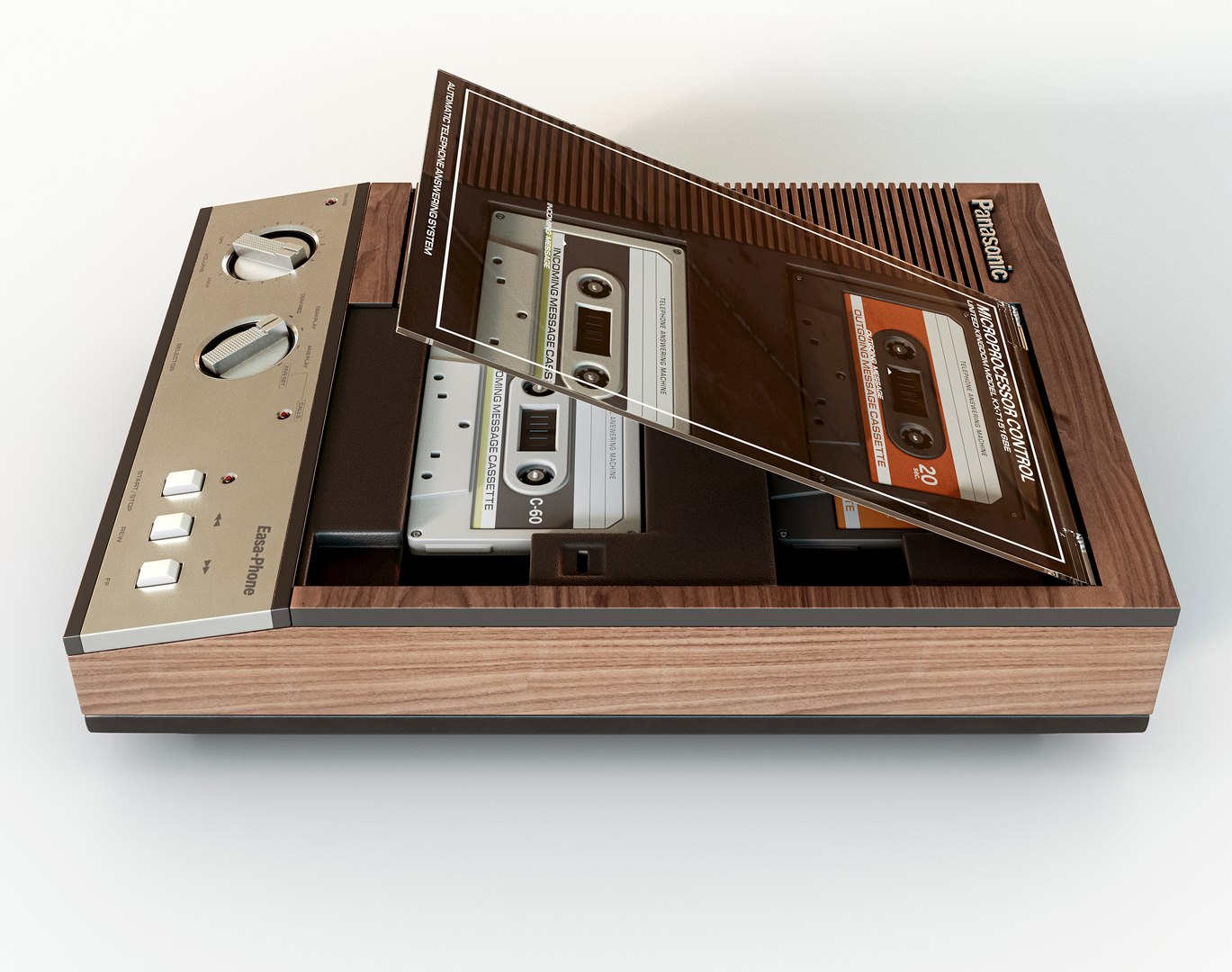 Vintage Panasonic Answering Machine 2 3D model - TurboSquid 2079575