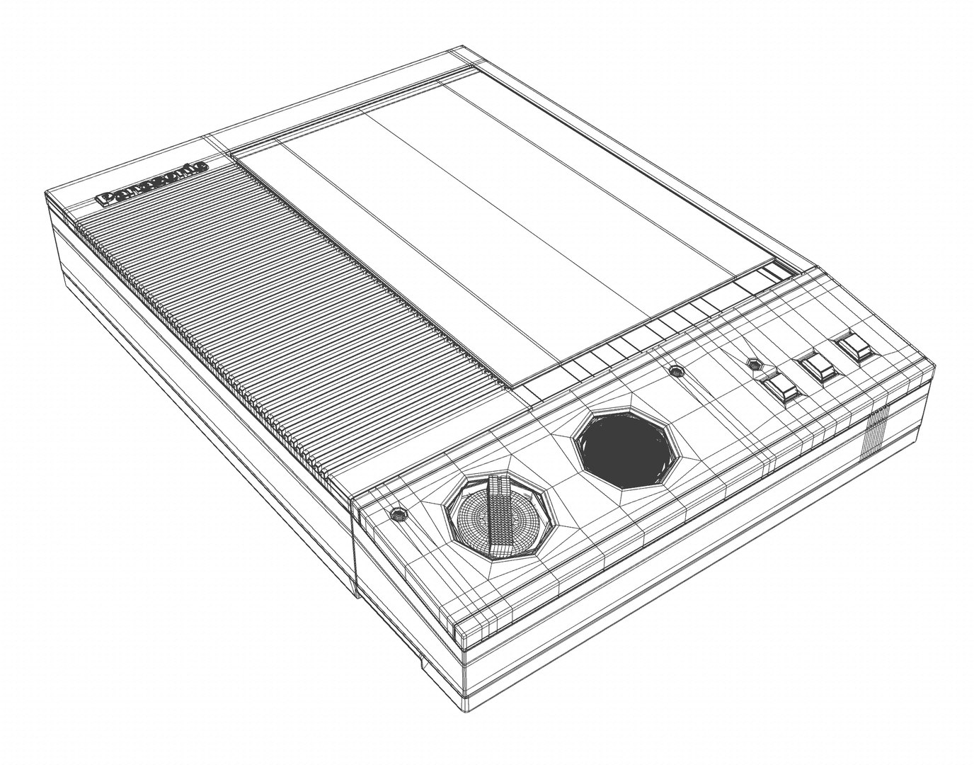 Vintage Panasonic Answering Machine 2 3D model - TurboSquid 2079575