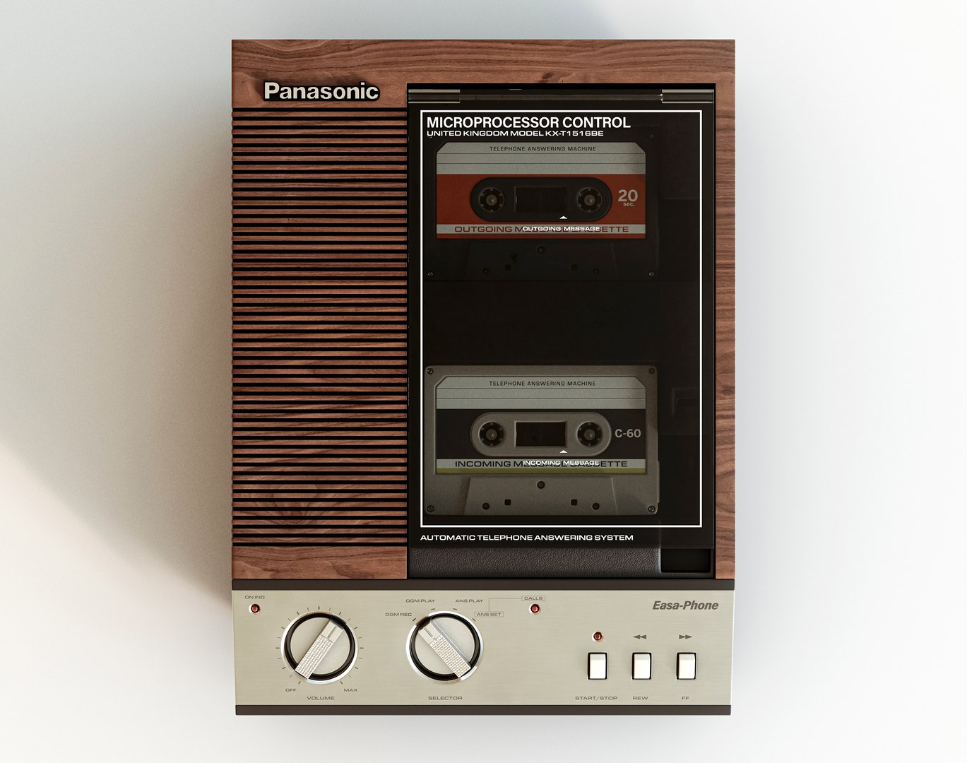 Vintage Panasonic Answering Machine 2 3D model - TurboSquid 2079575