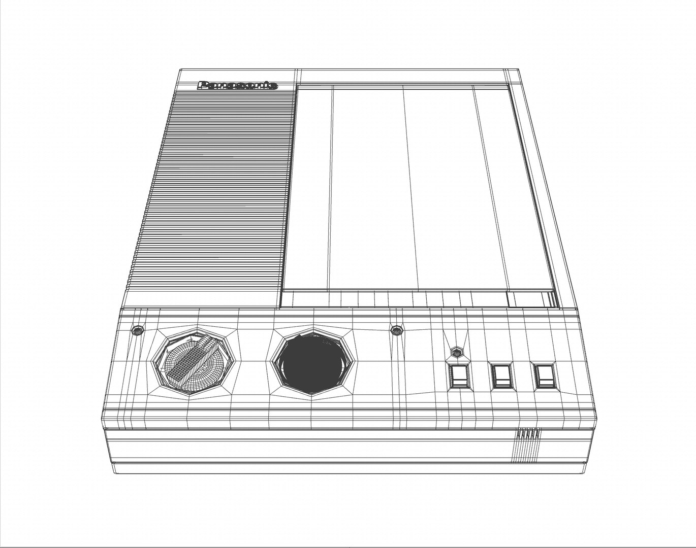Vintage Panasonic Answering Machine 2 3D model - TurboSquid 2079575
