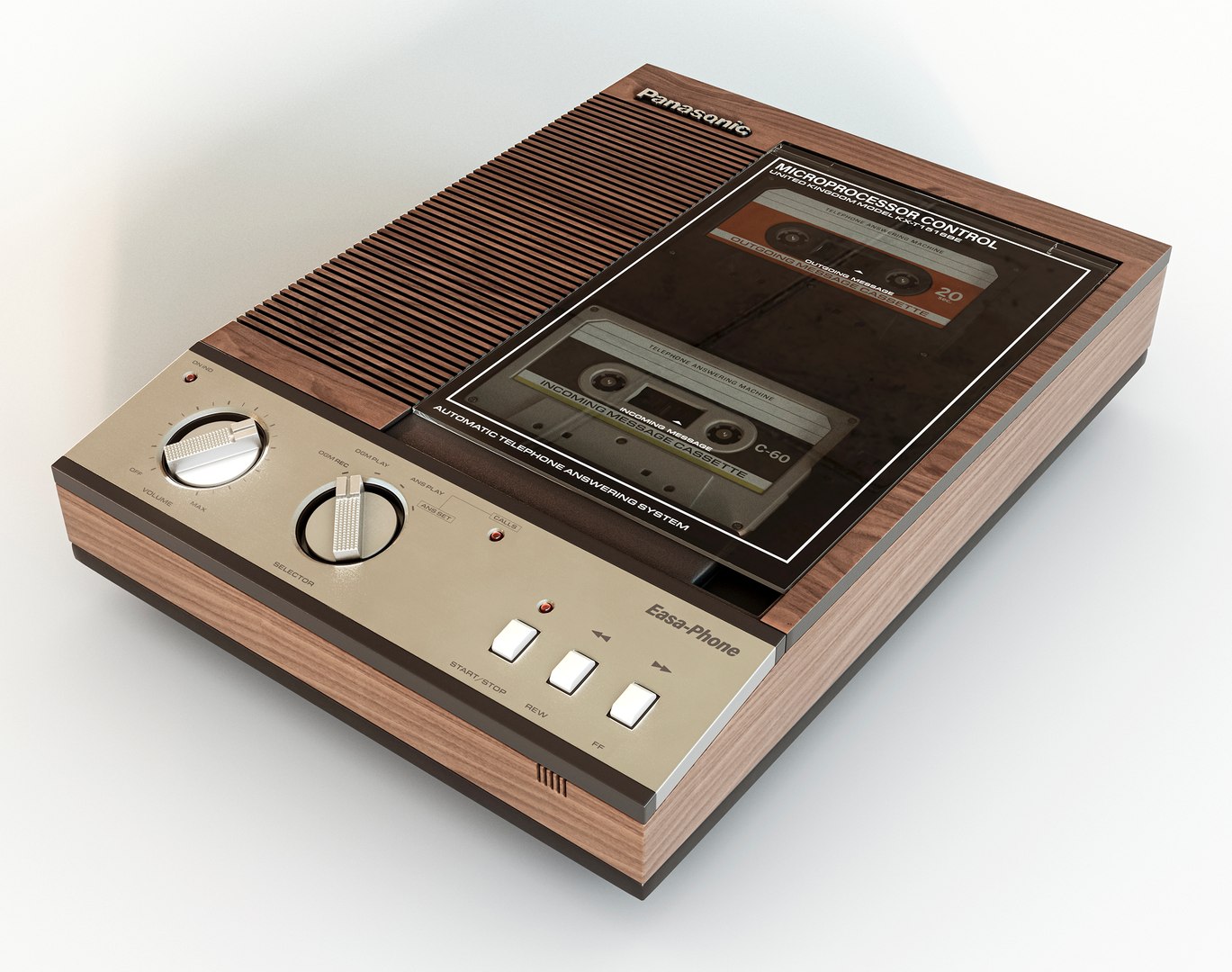 Vintage Panasonic Answering Machine 2 3D model - TurboSquid 2079575