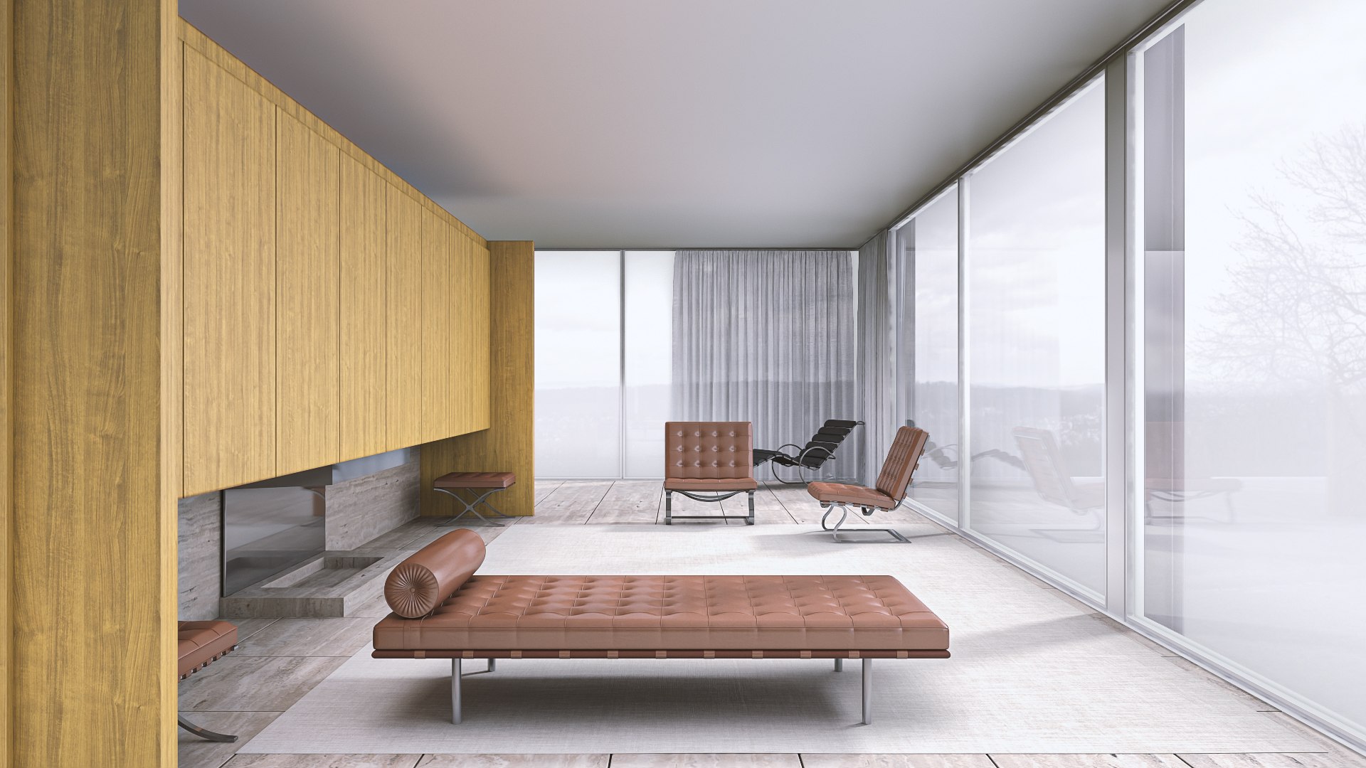 3D Model Farnsworth House - TurboSquid 2456199