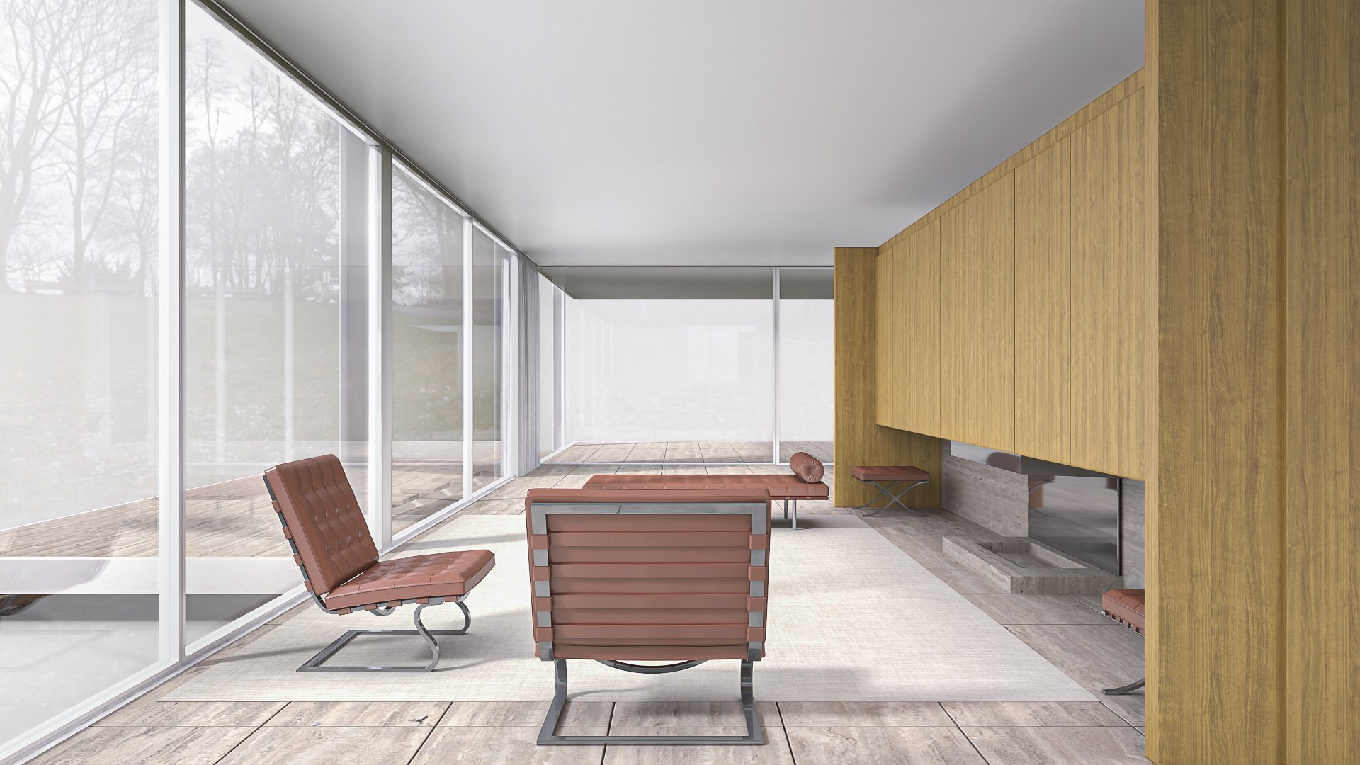 3D Model Farnsworth House - TurboSquid 2456199