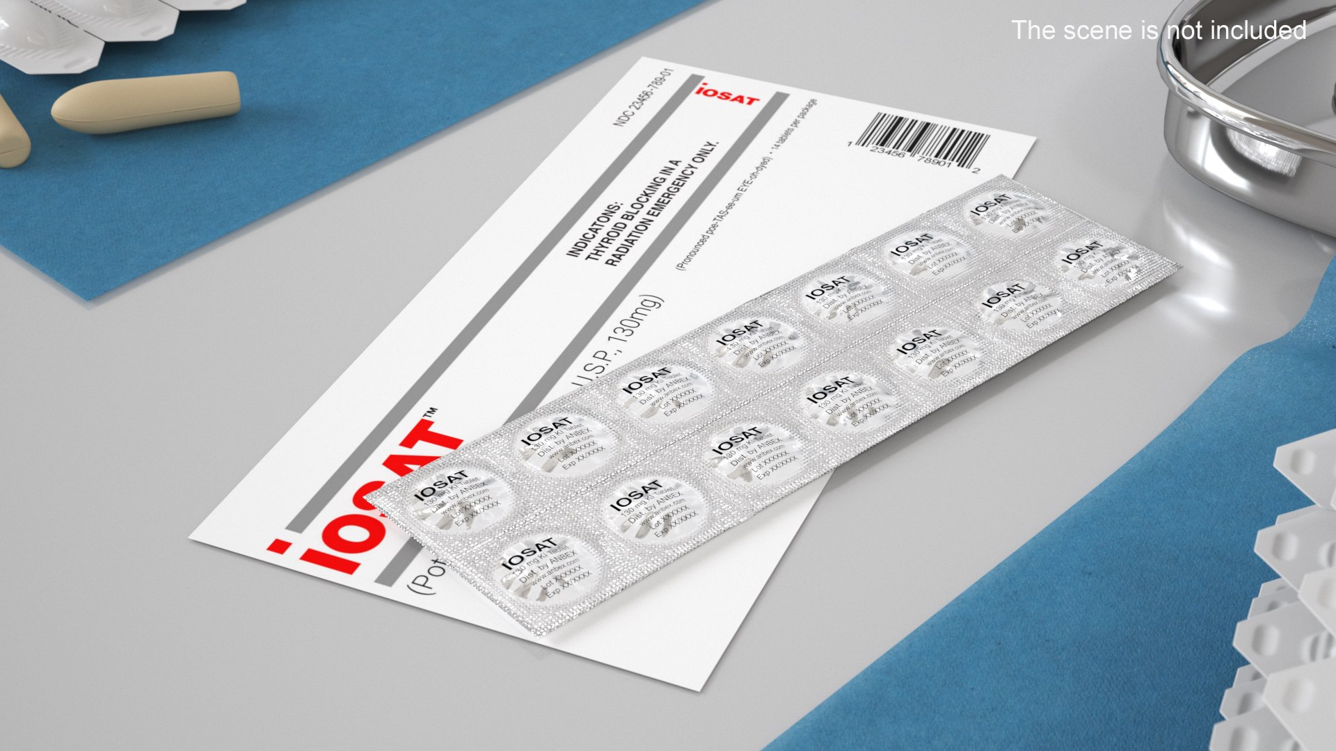 Iodine Potassium Tablets In Blister With Card 3D - TurboSquid 2260920