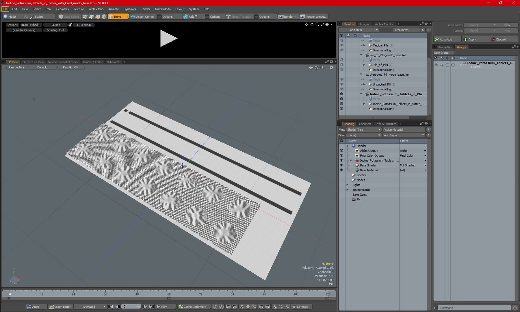Iodine Potassium Tablets In Blister With Card 3D - TurboSquid 2260920