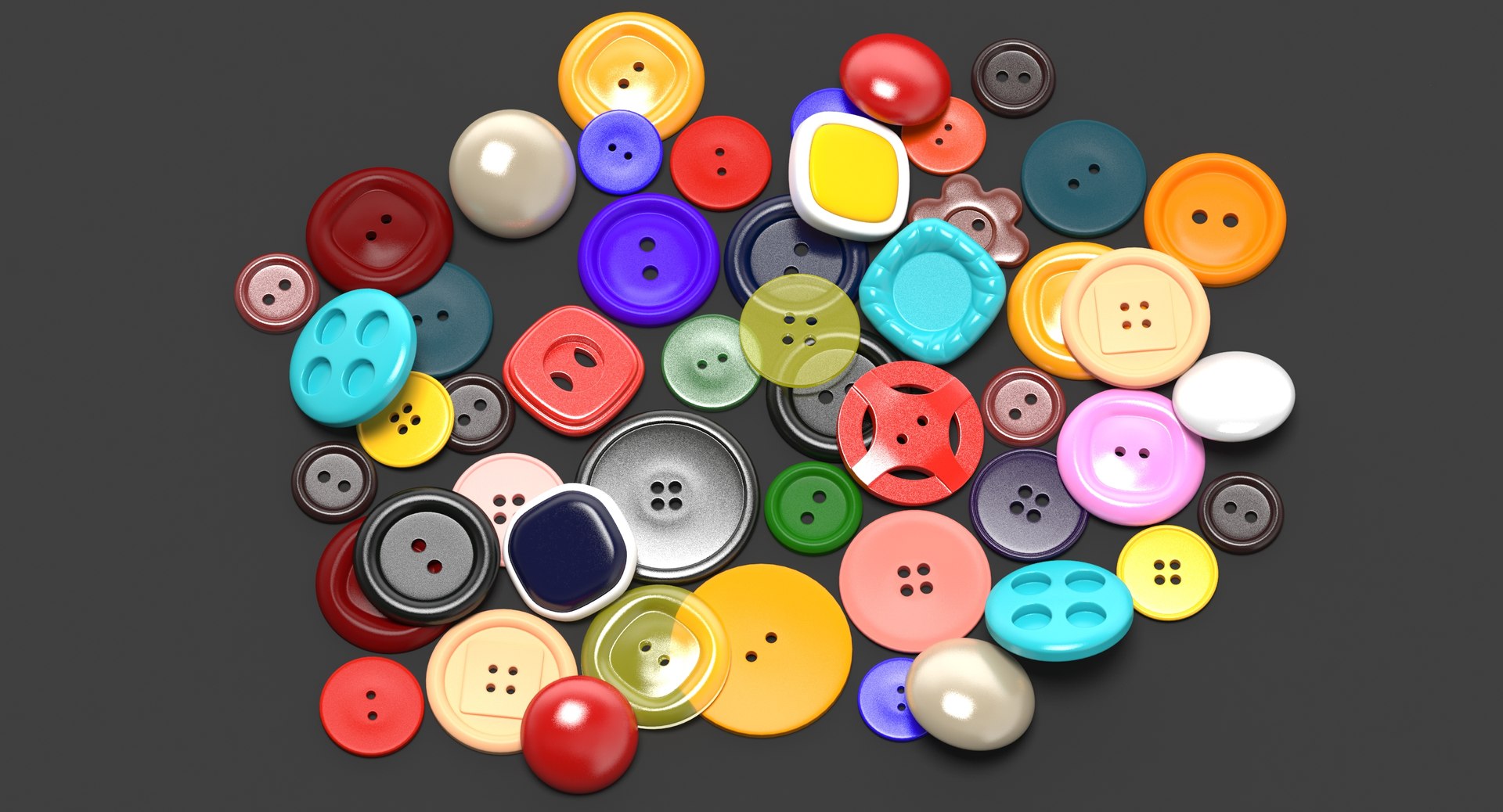 Buttons D 3d Obj
