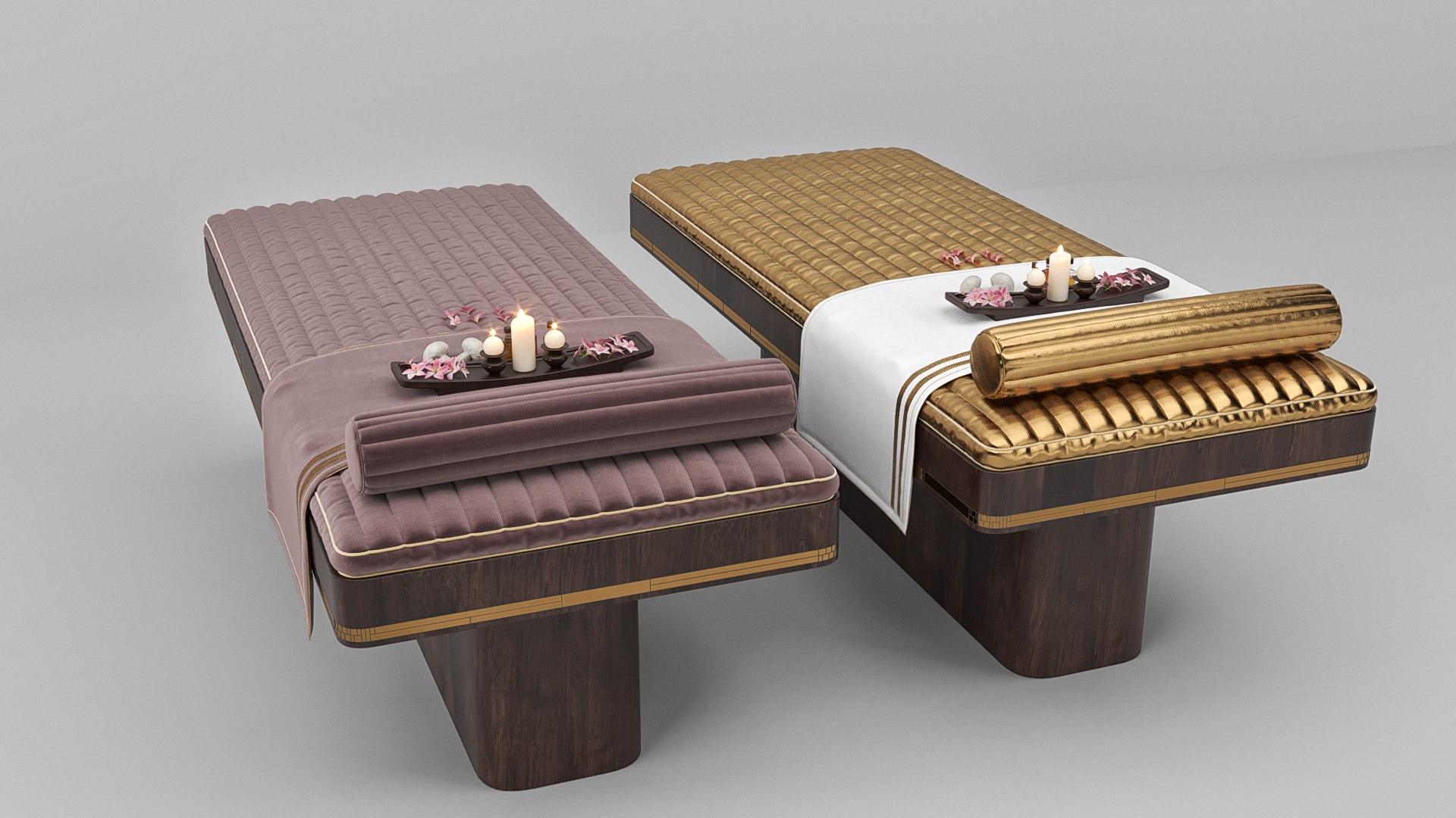 Spa Bed-massage Bed With Spa Decorations 3D - TurboSquid 1848363