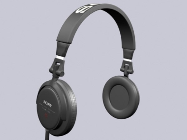 3d model headphones sony mdr-v500
