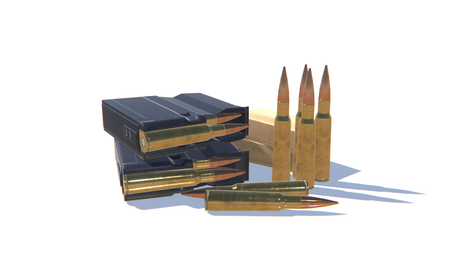 50BMG Ammo Pack Low-poly 3D model - TurboSquid 1800177