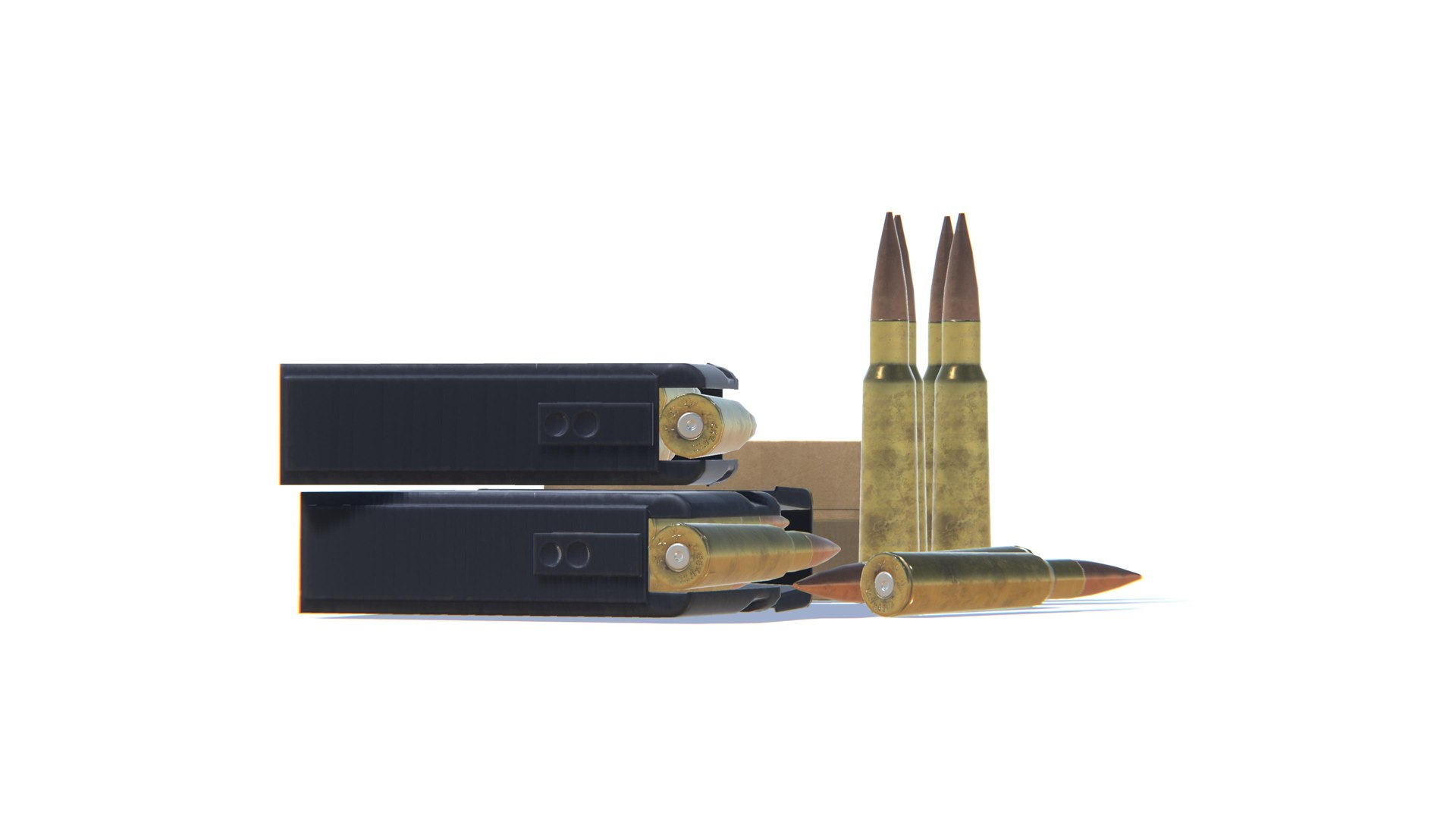 50BMG Ammo Pack Low-poly 3D model - TurboSquid 1800177
