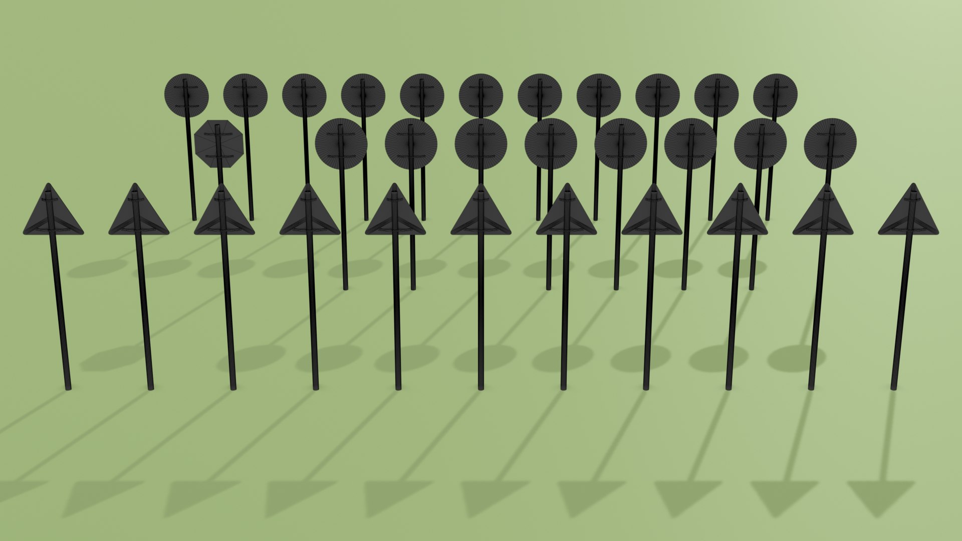 Pack Road Signs 3D Model - TurboSquid 1530802