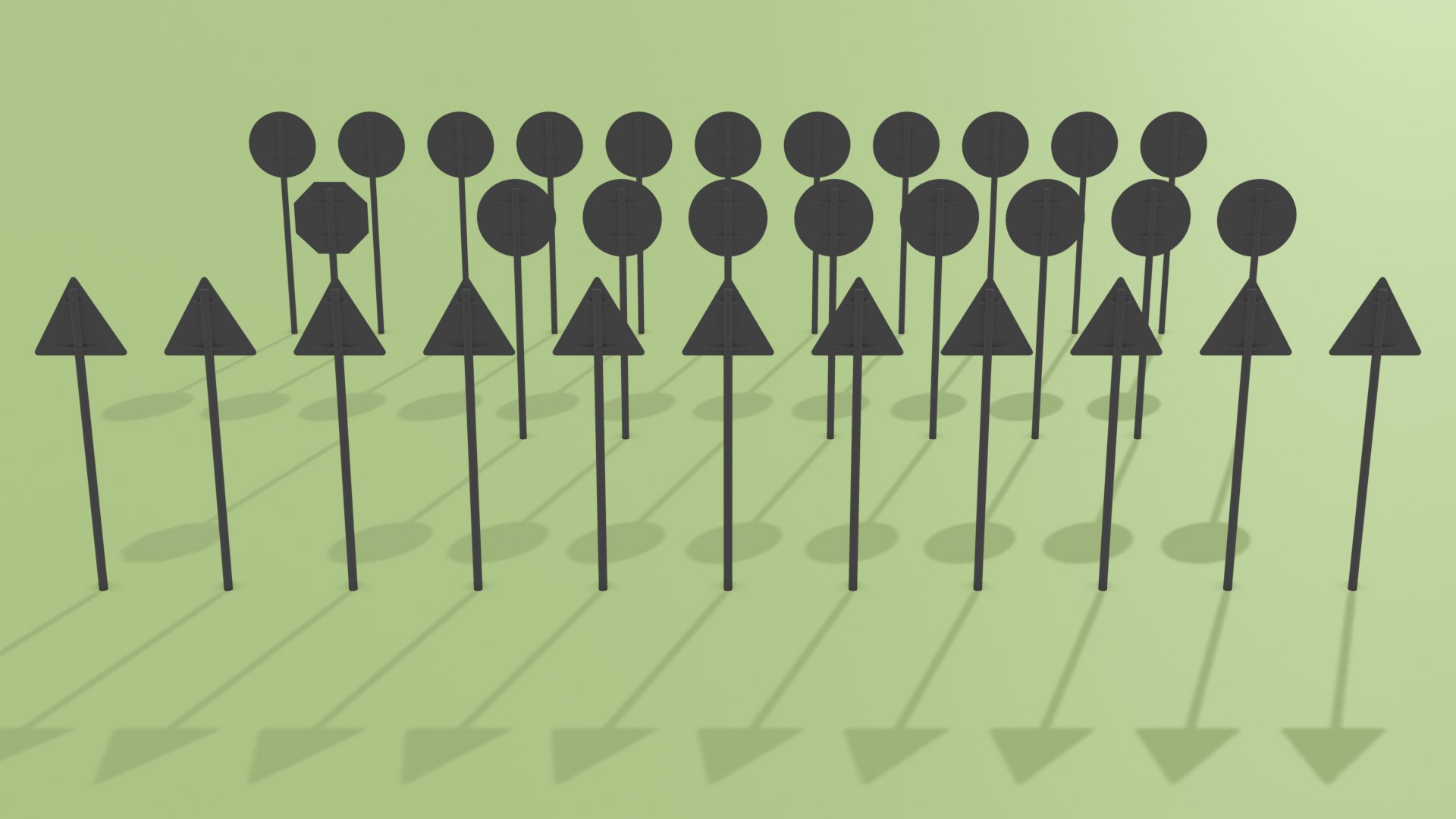 Pack Road Signs 3D Model - TurboSquid 1530802