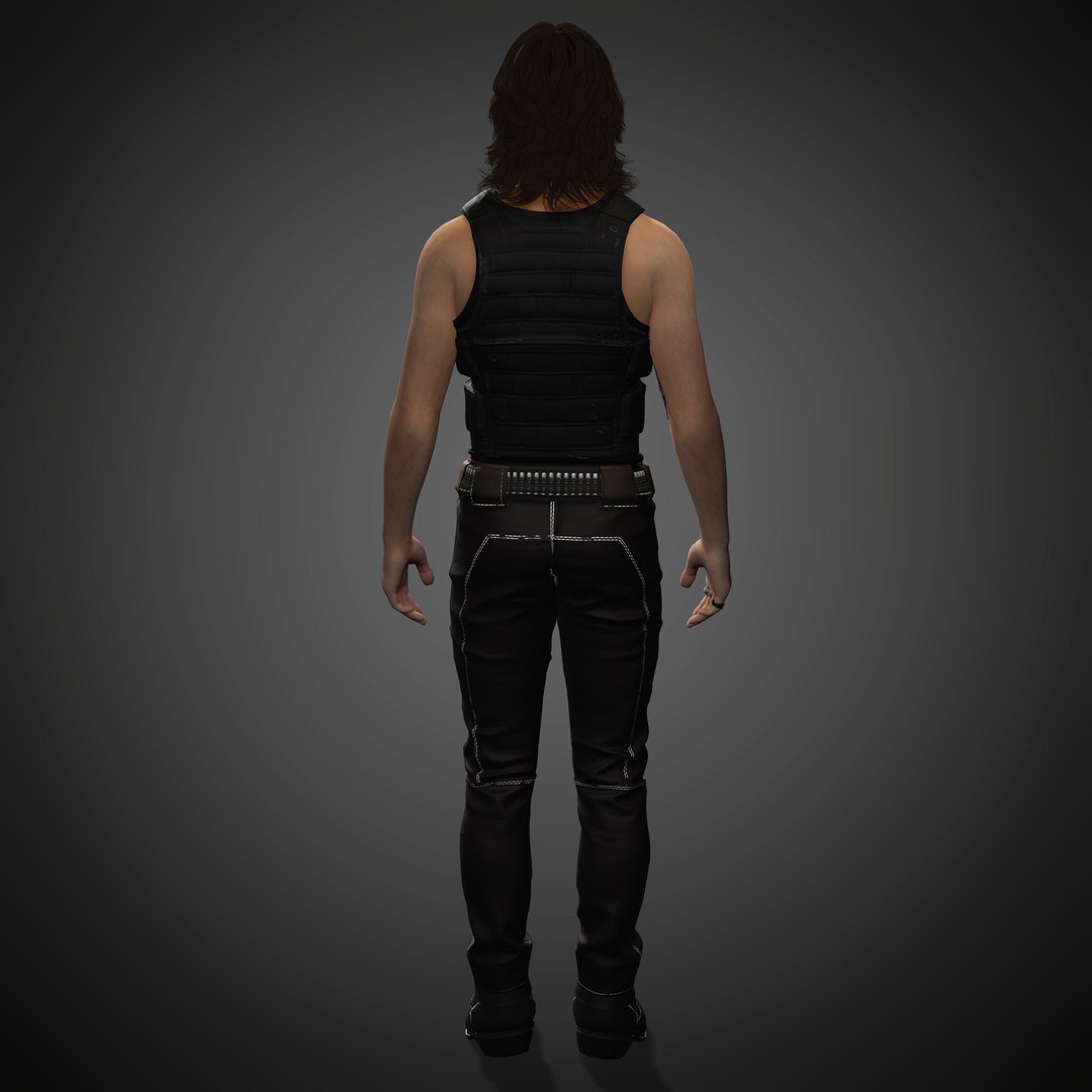 3D Model Johnny Silverhand Character - TurboSquid 2419158