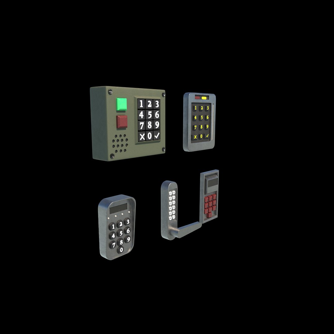 3D Keypad Lock 3D Model - TurboSquid 2343485