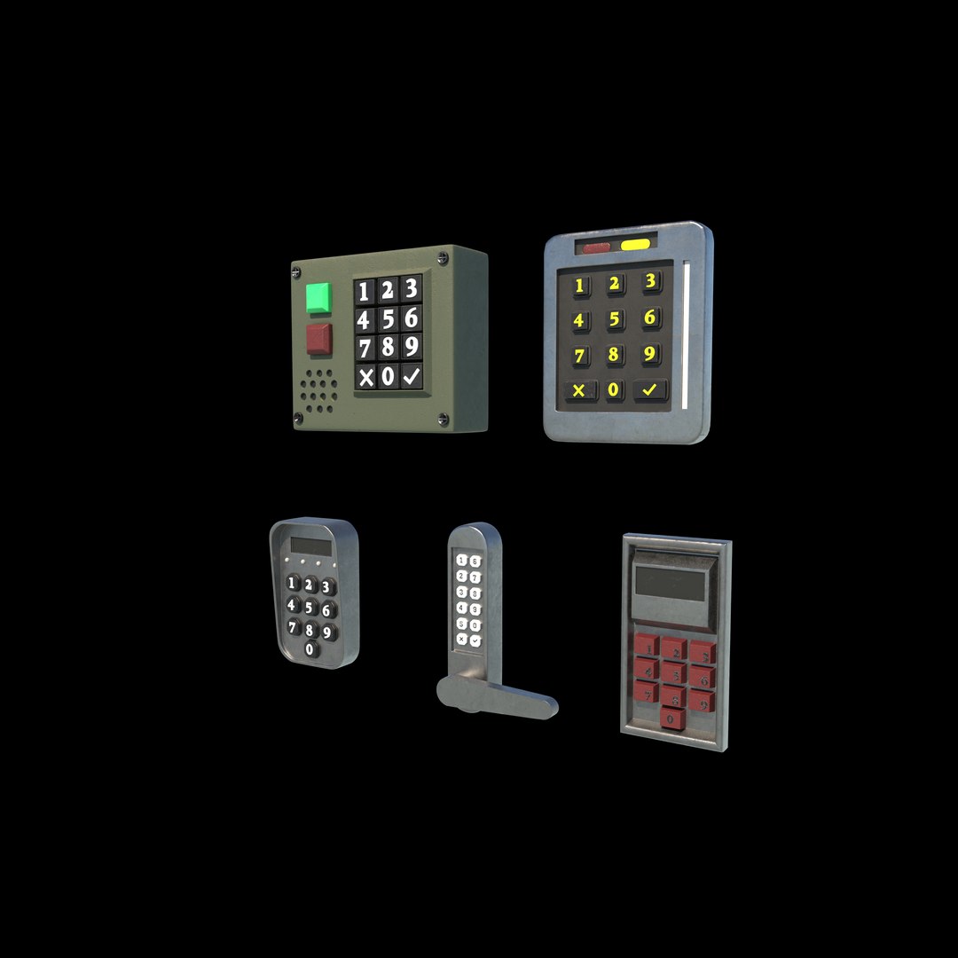 3D Keypad Lock 3D Model - TurboSquid 2343485