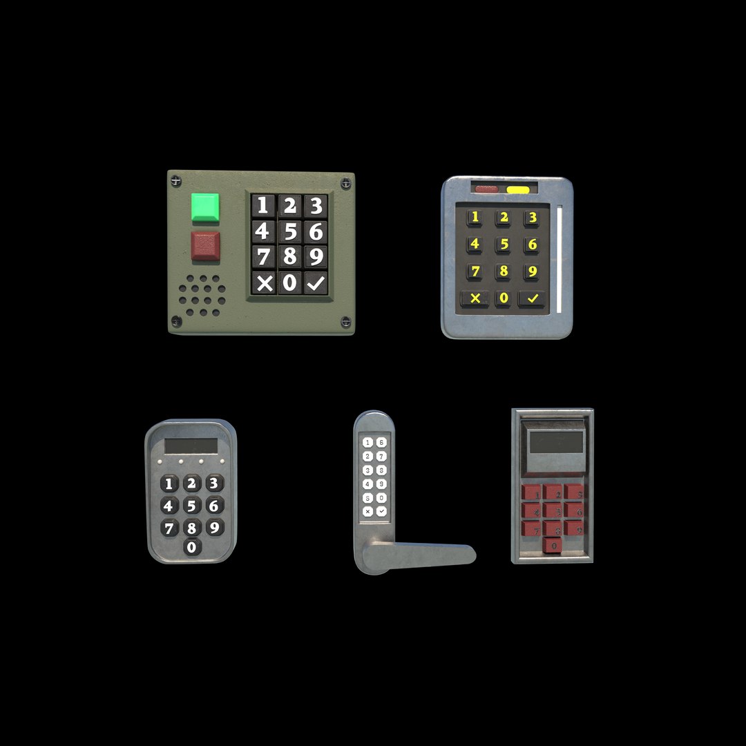 3D Keypad Lock 3D Model - TurboSquid 2343485