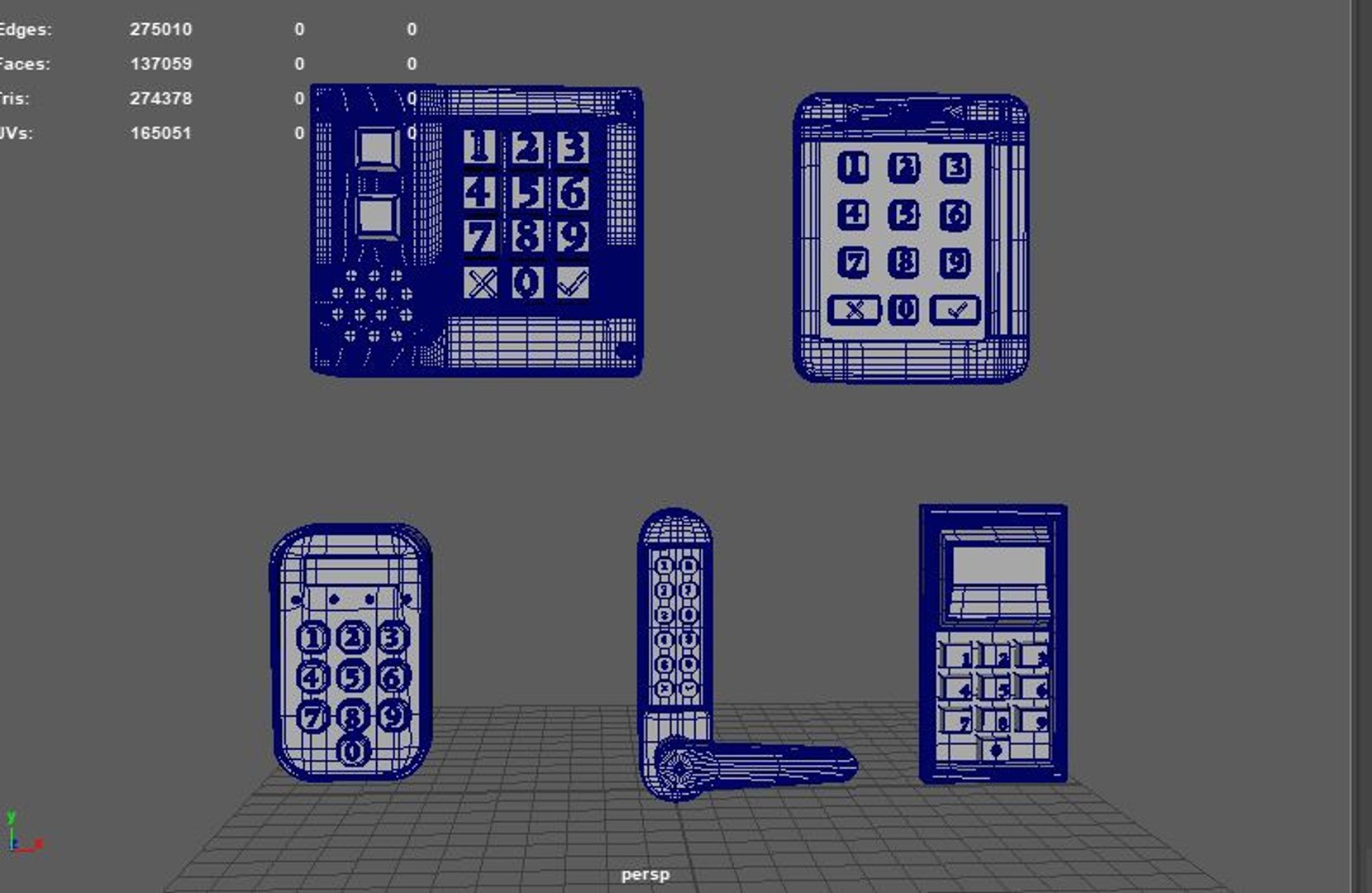 3D Keypad Lock 3D Model - TurboSquid 2343485