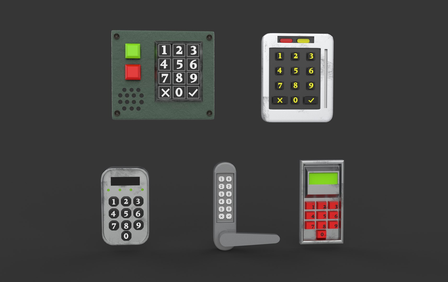 3D Keypad Lock 3D Model - TurboSquid 2343485