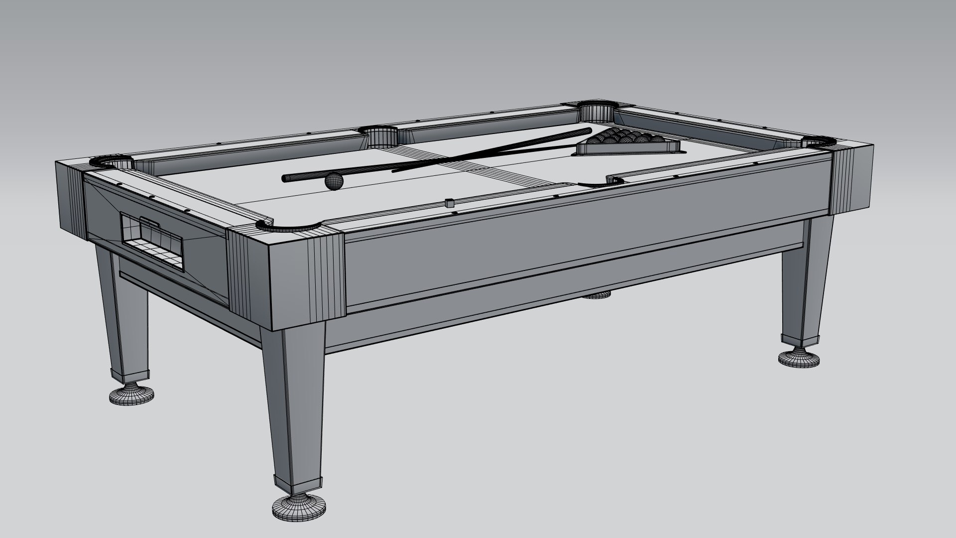 Billiard Table 3D Model - TurboSquid 1595009