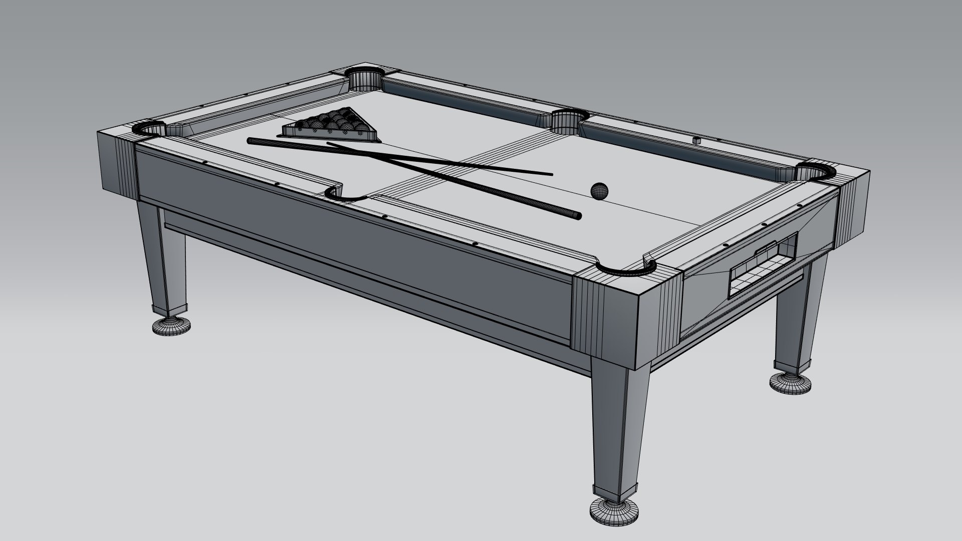Billiard Table 3D Model - TurboSquid 1595009