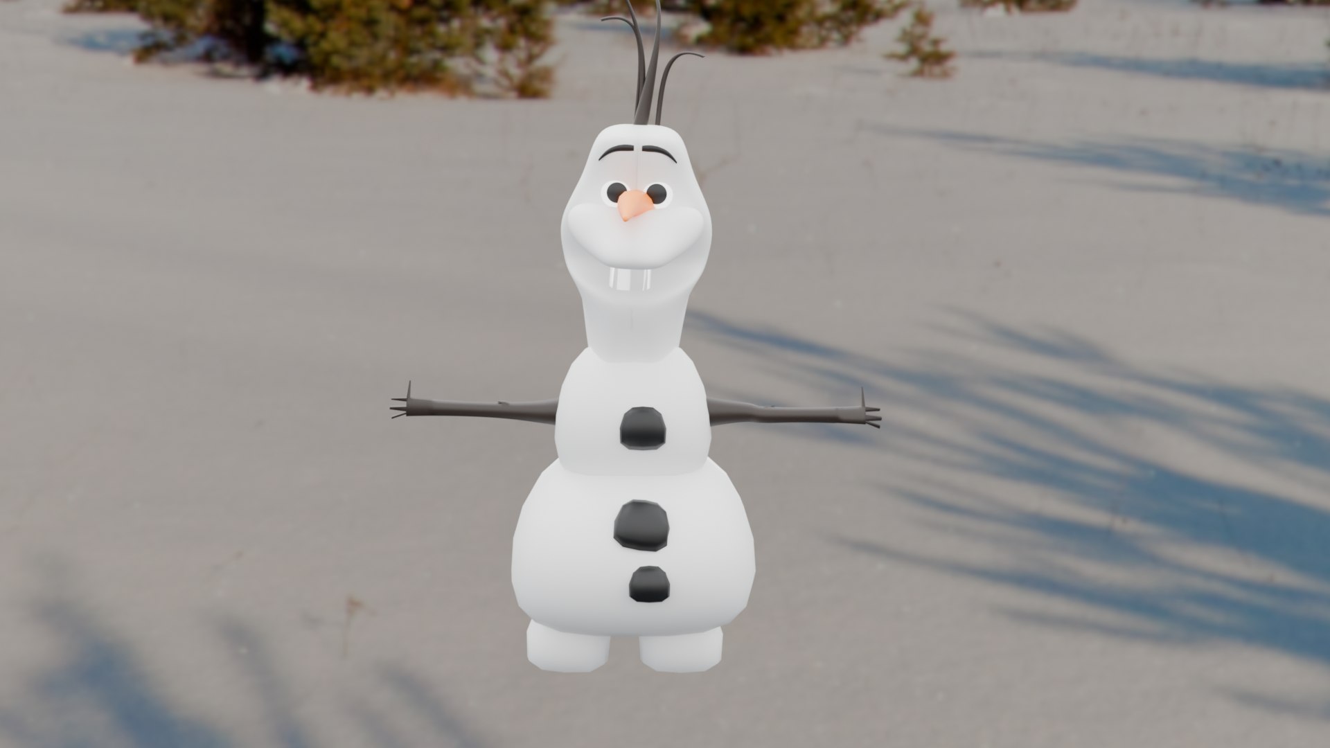 3D Snowman - TurboSquid 2328303