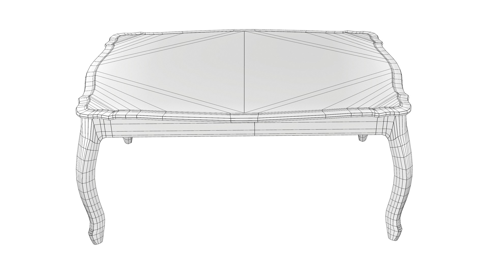 Bergere Style Table 3D Model - TurboSquid 1872407