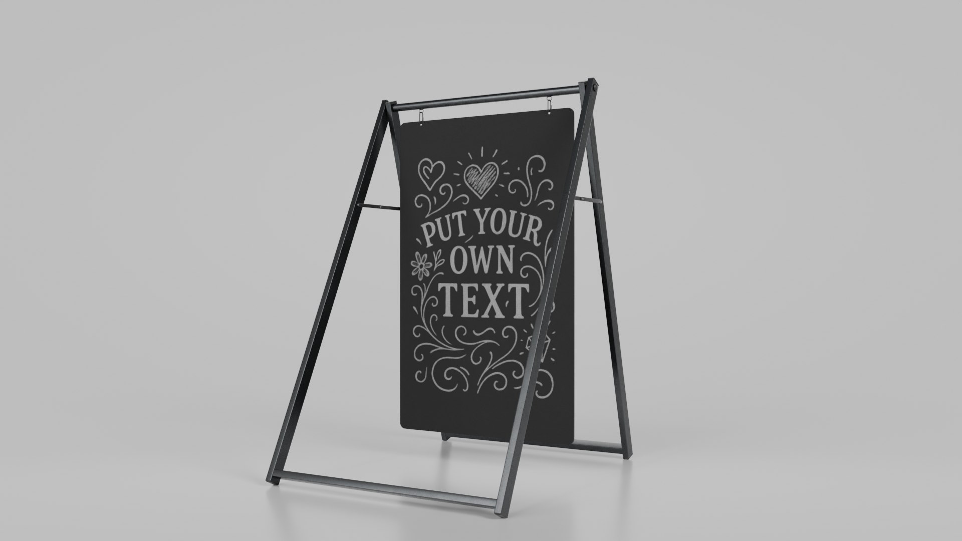 3D Customizable Heavy-Duty And Wide Chalkboard Signs - TurboSquid 2406768