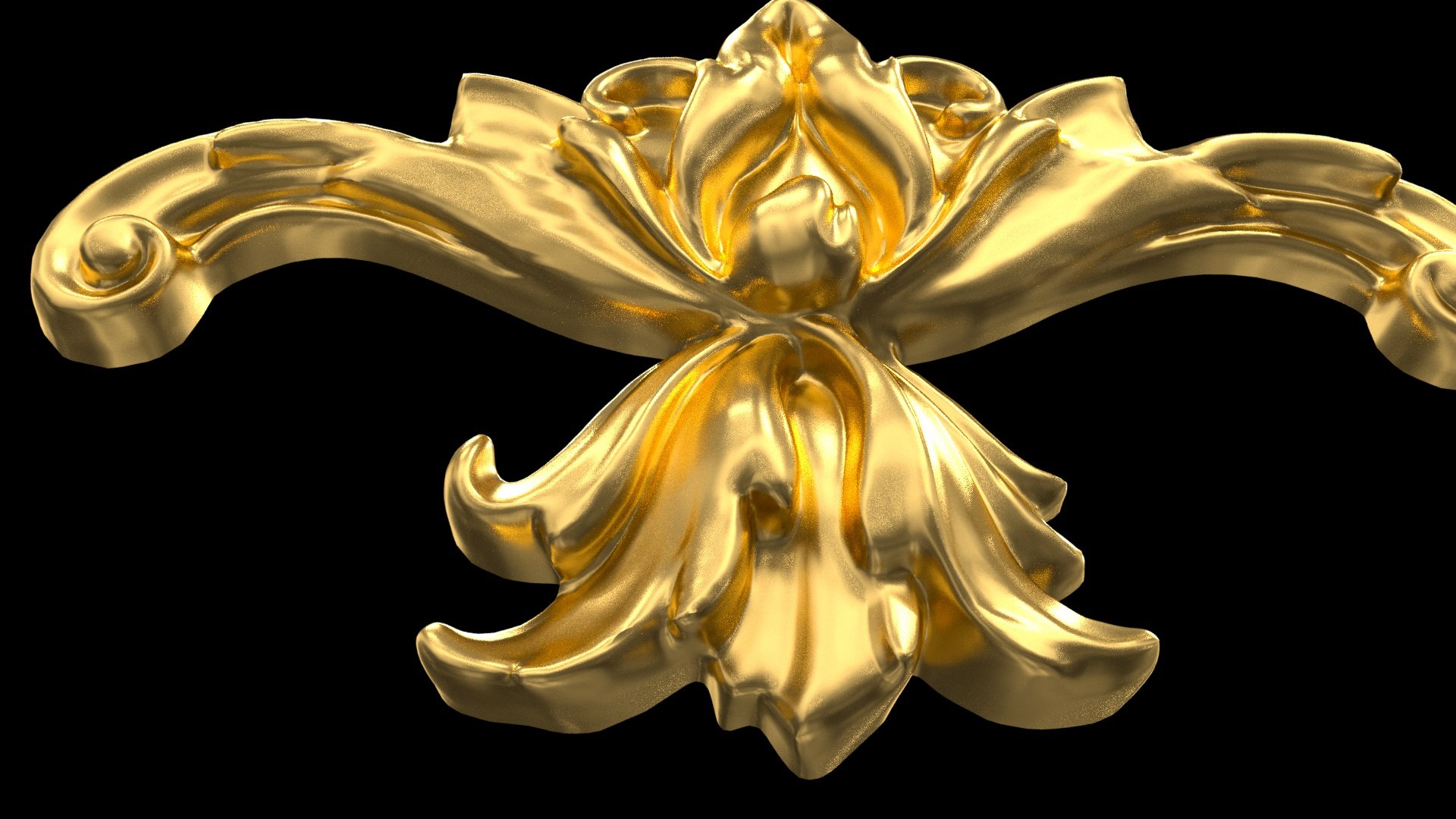 Plaster Decorative Bow DS436 3D - TurboSquid 2375681