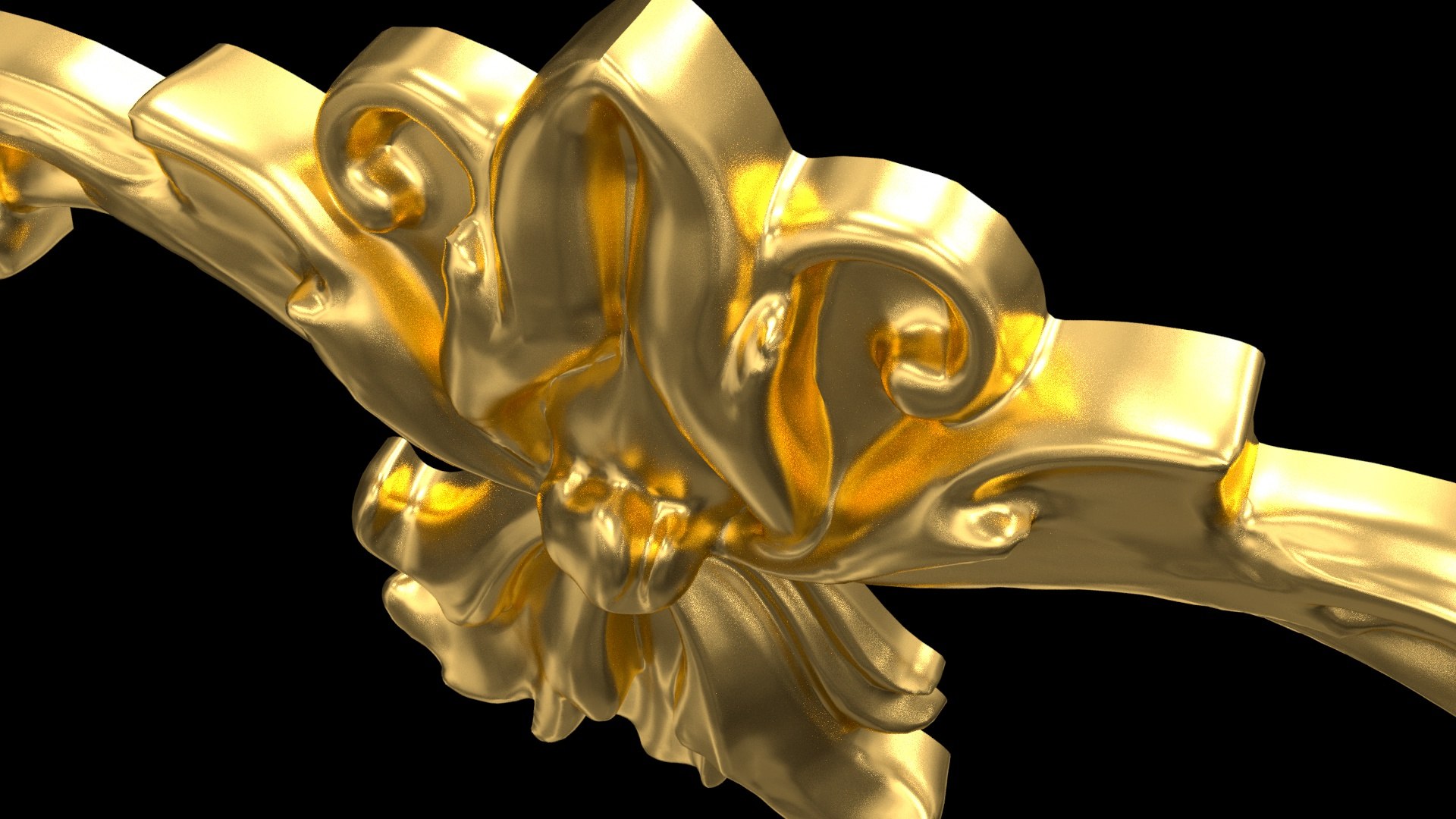 Plaster Decorative Bow DS436 3D - TurboSquid 2375681