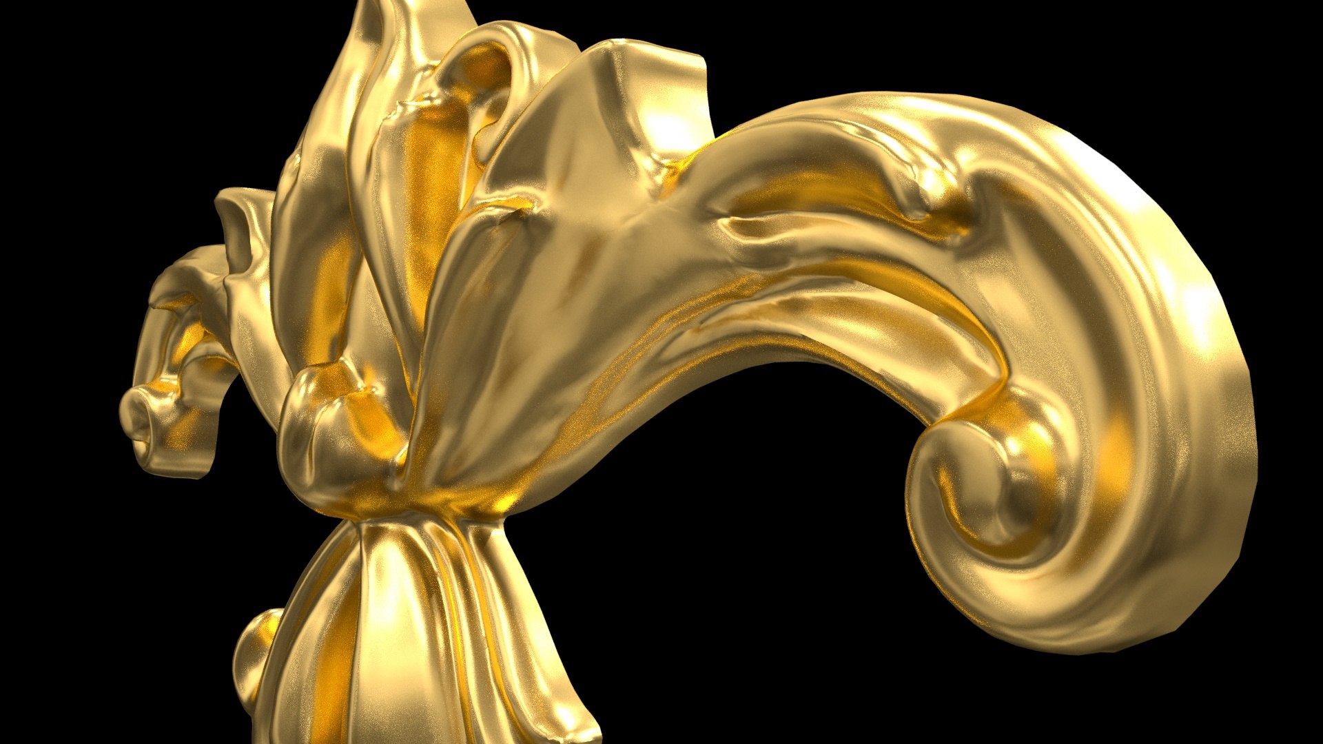 Plaster Decorative Bow DS436 3D - TurboSquid 2375681