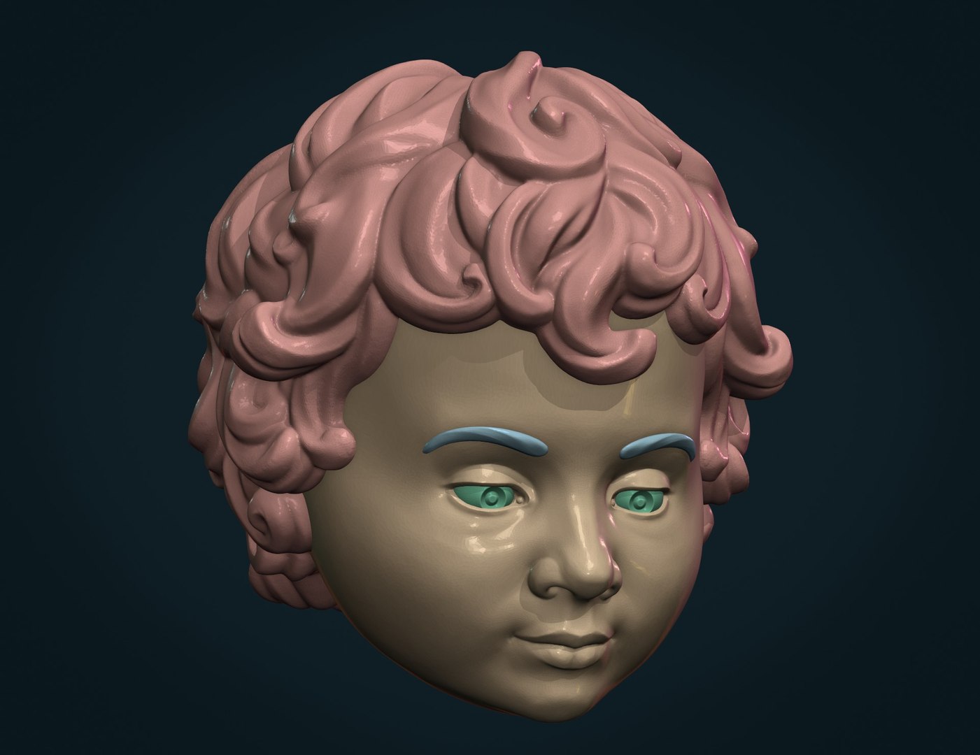 3D Child Head Faces Model - TurboSquid 1642642