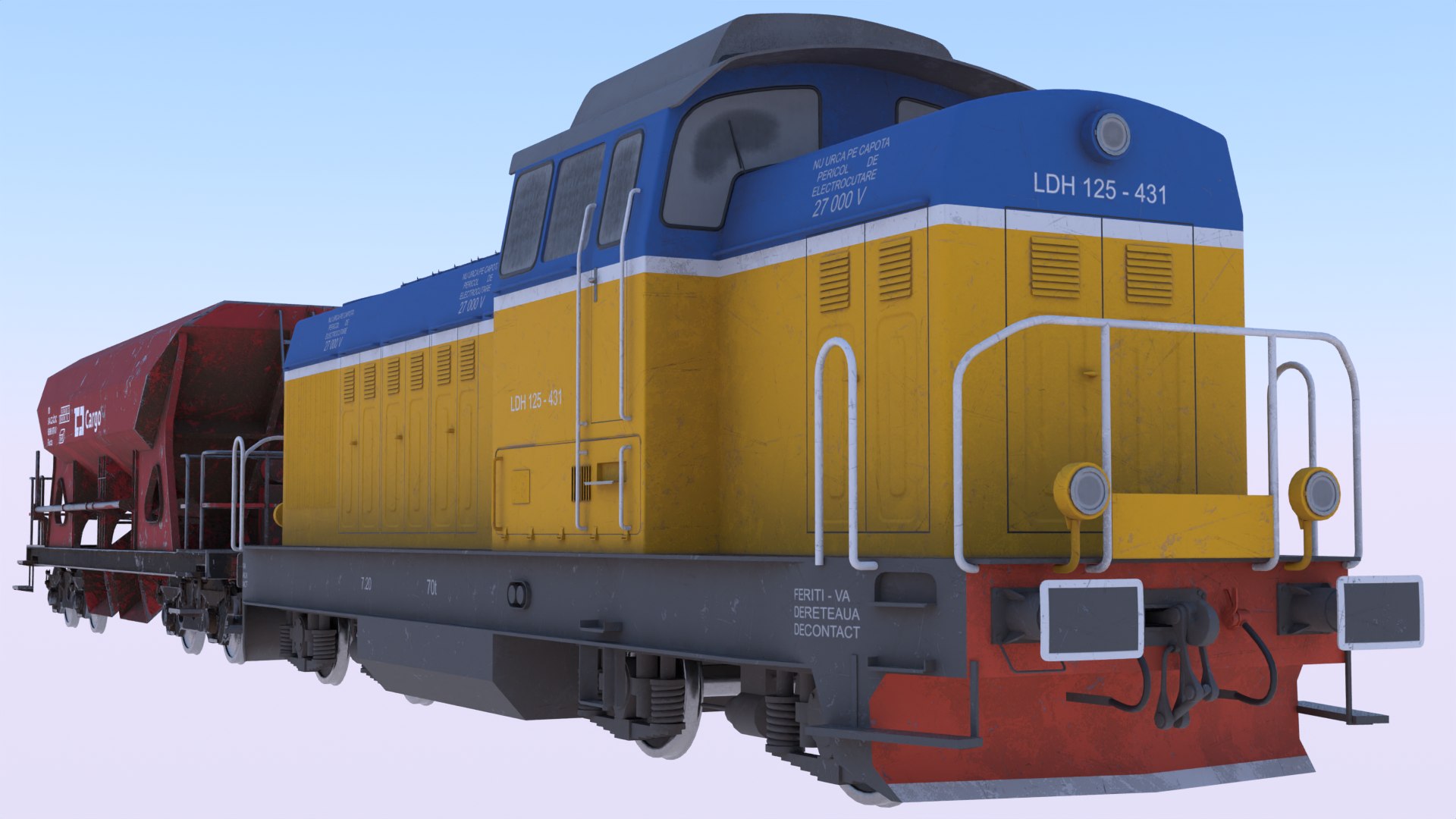 3D Model Cargo Train PBR IV - TurboSquid 2282504