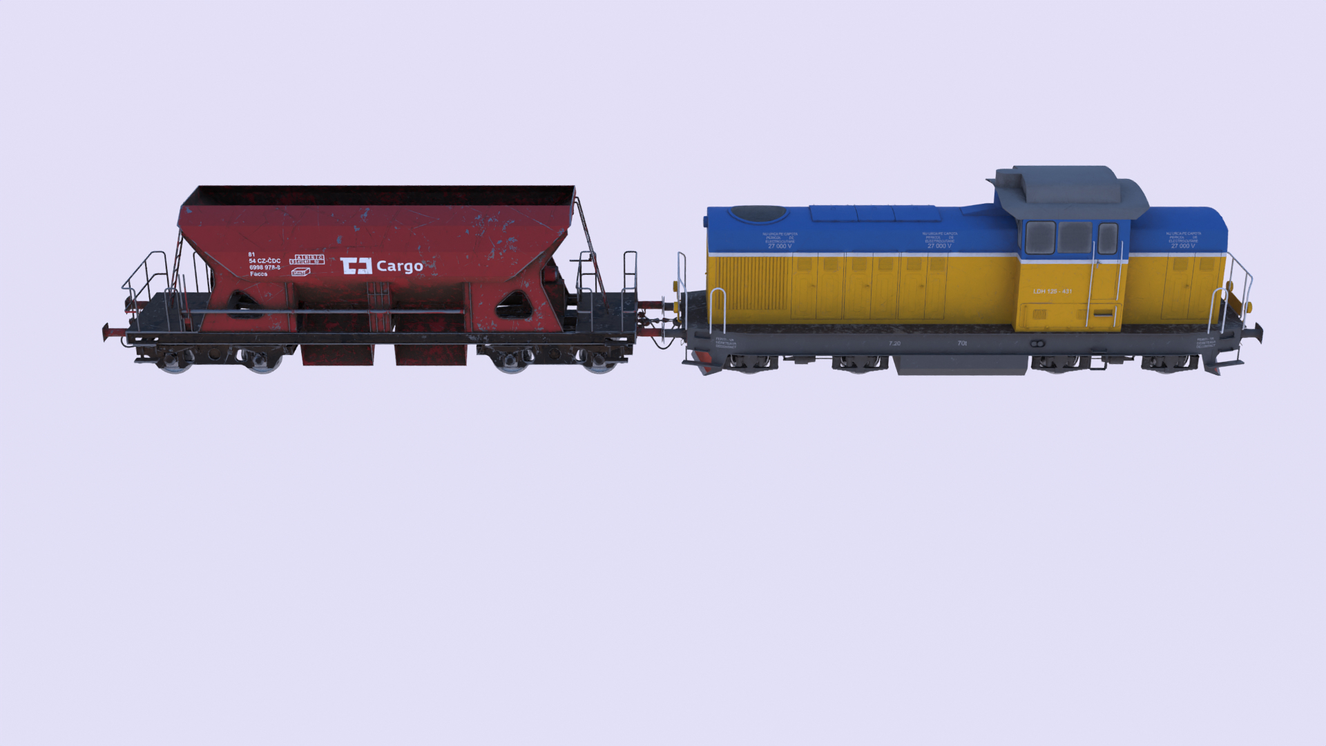 3D Model Cargo Train PBR IV - TurboSquid 2282504