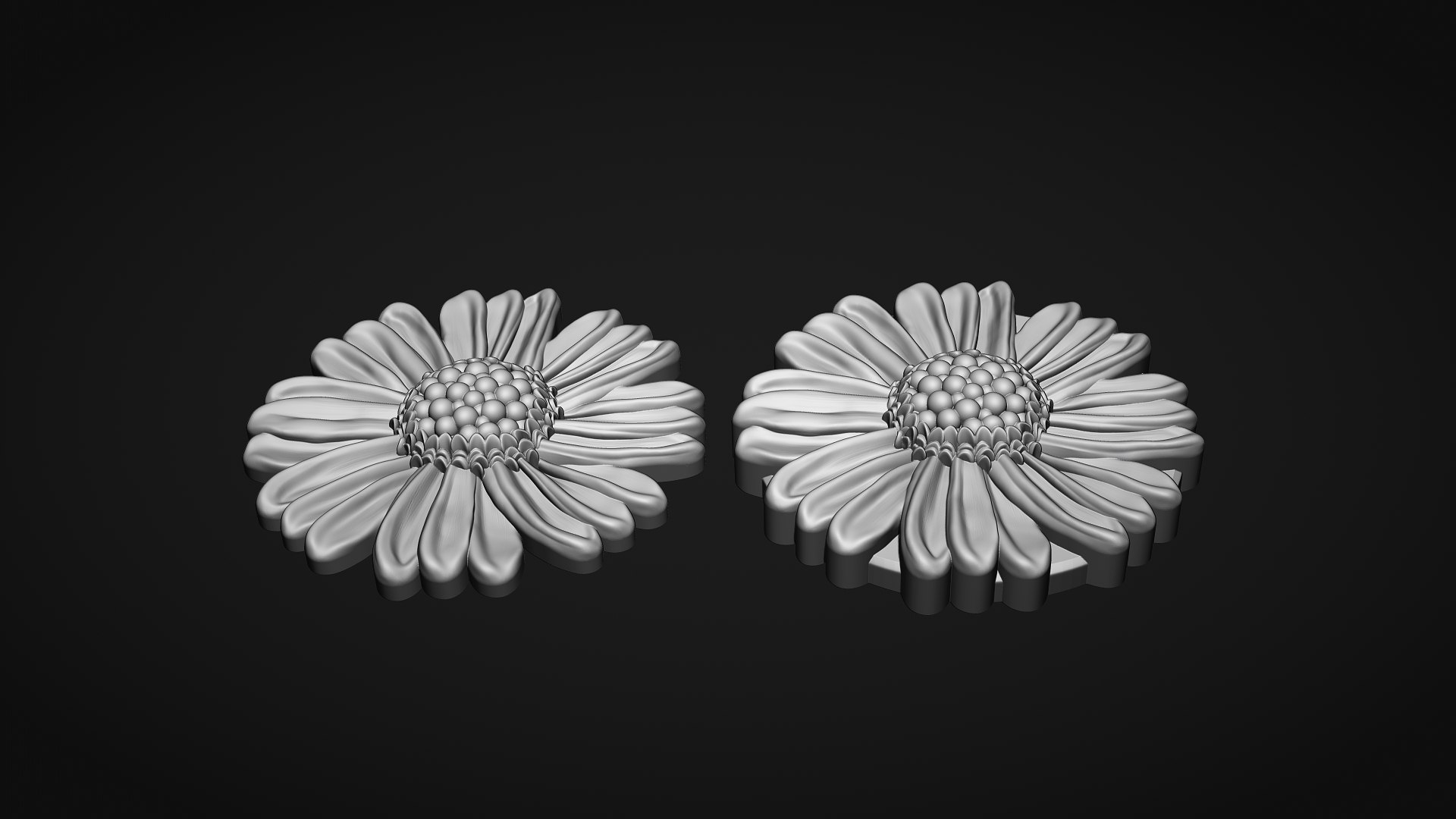 3D Model Cosmos Flower Bas Relief - TurboSquid 2367249